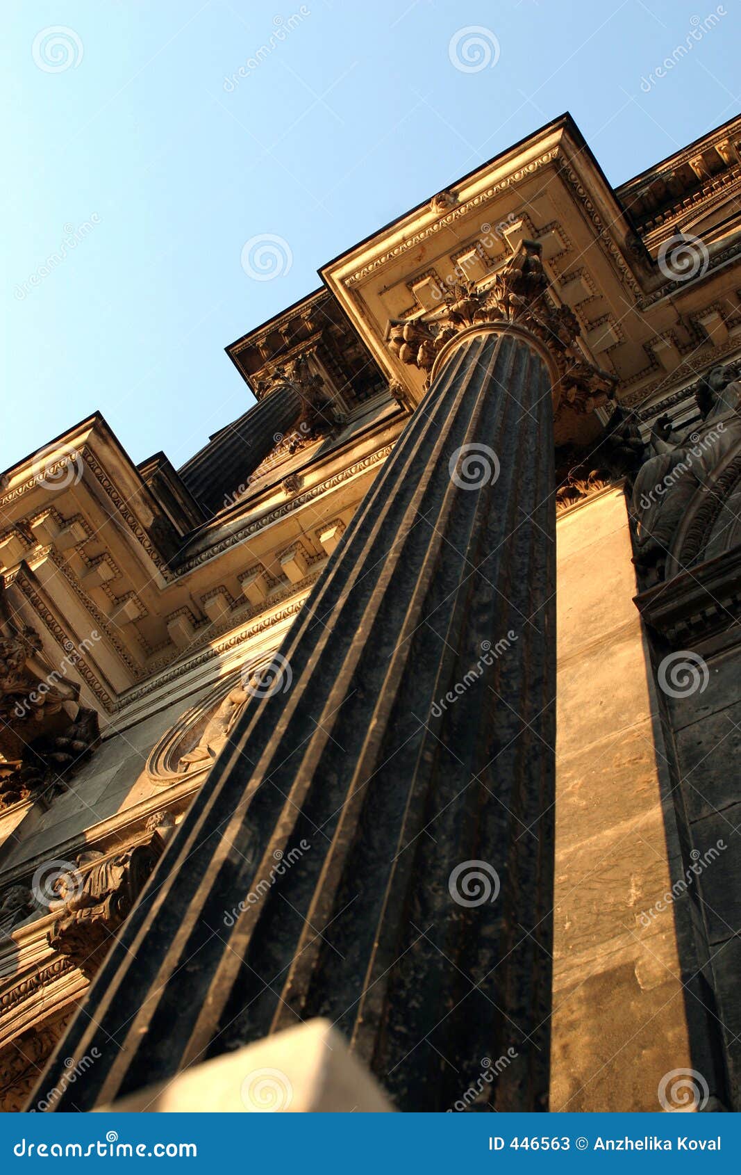 Classic Fronton Romanian Style Stock Image - Image of fronton, columns ...