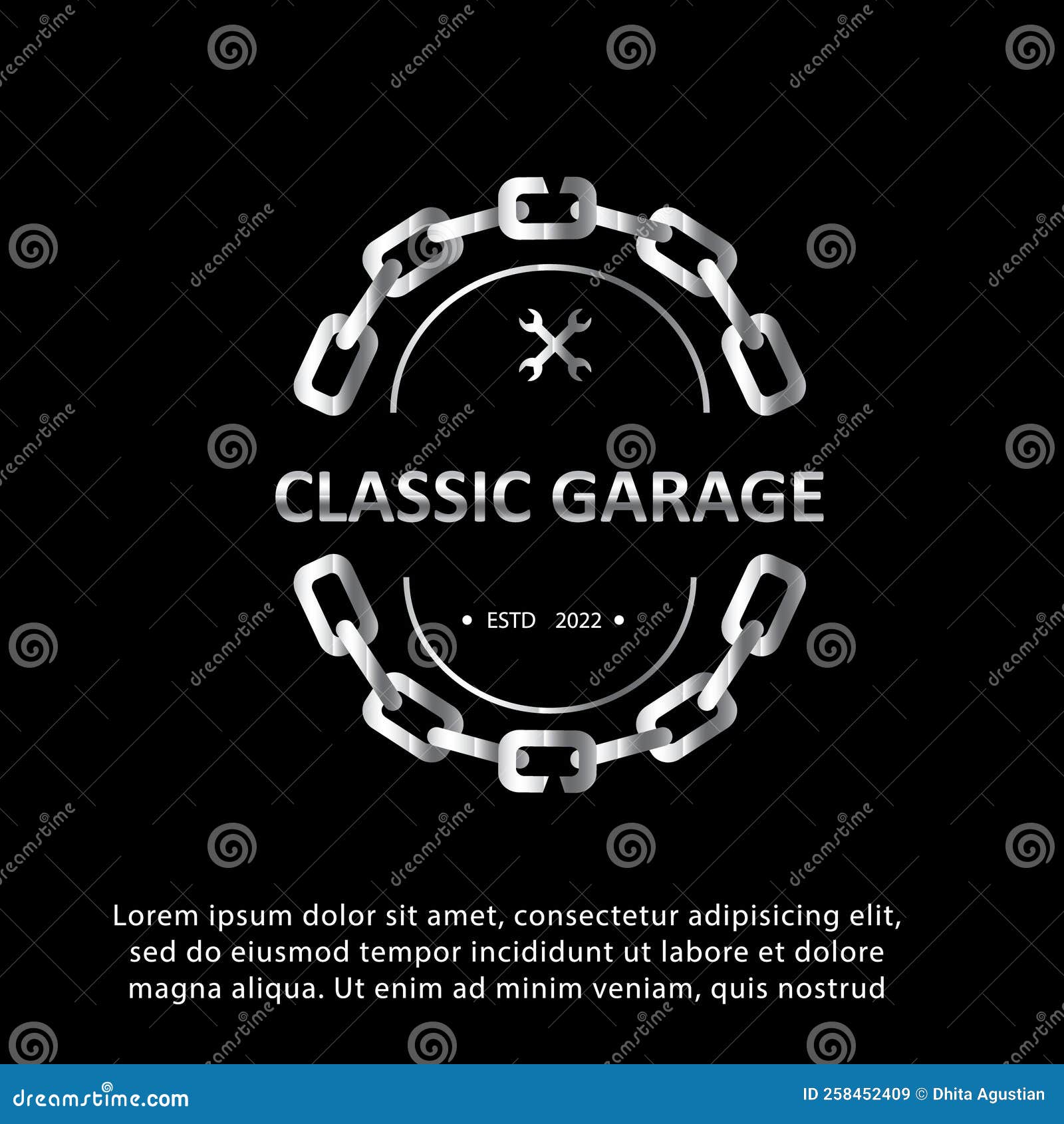 Classic Garage Modification Retro Style Logo Stock Vector ...