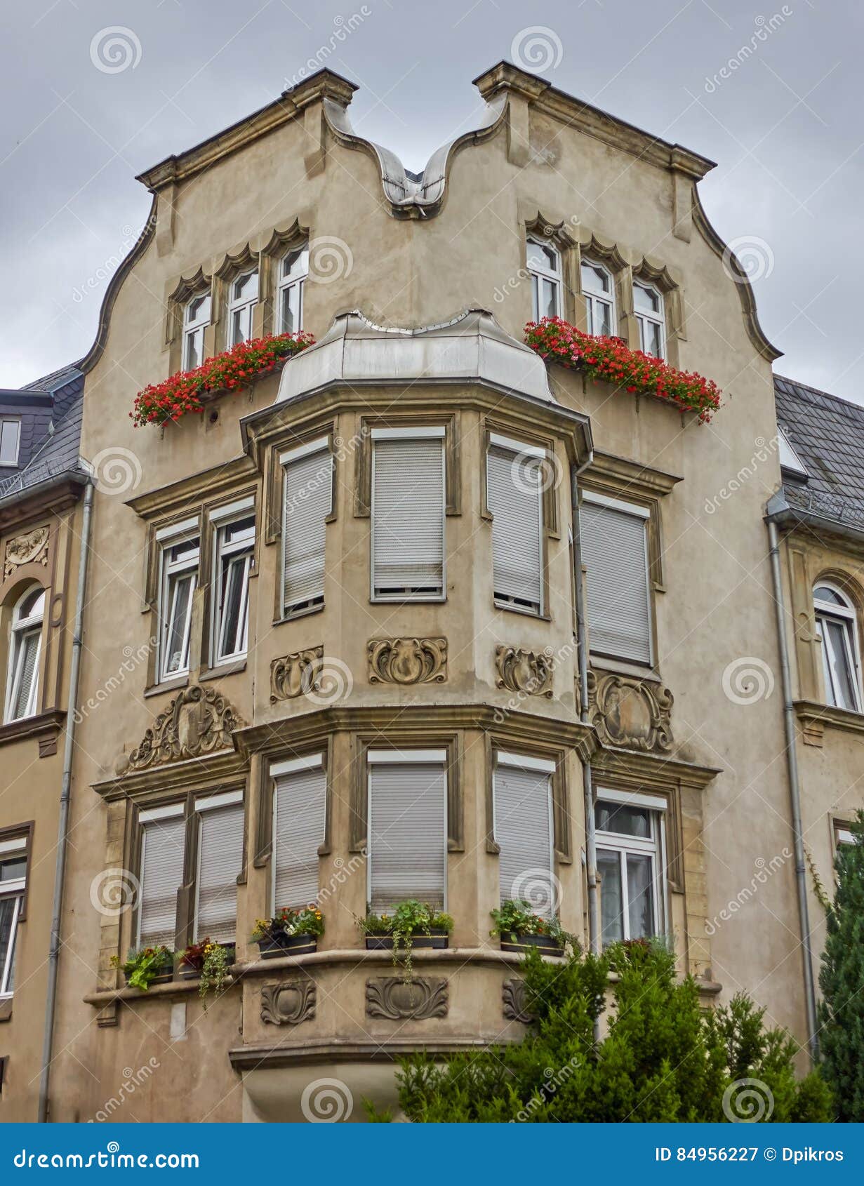 Classic German Building Facade Stock Image - Image of gera, pattern ...