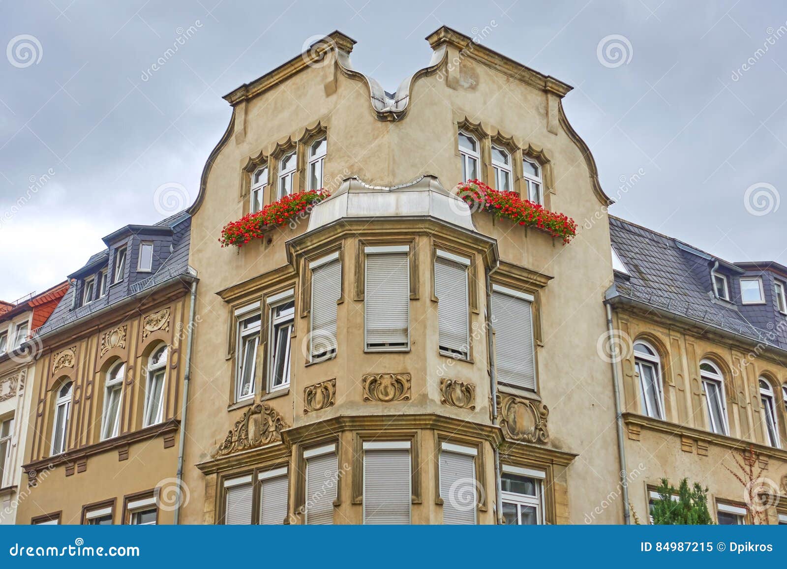 Classic German Building Facade Stock Image - Image of historic, outdoor ...