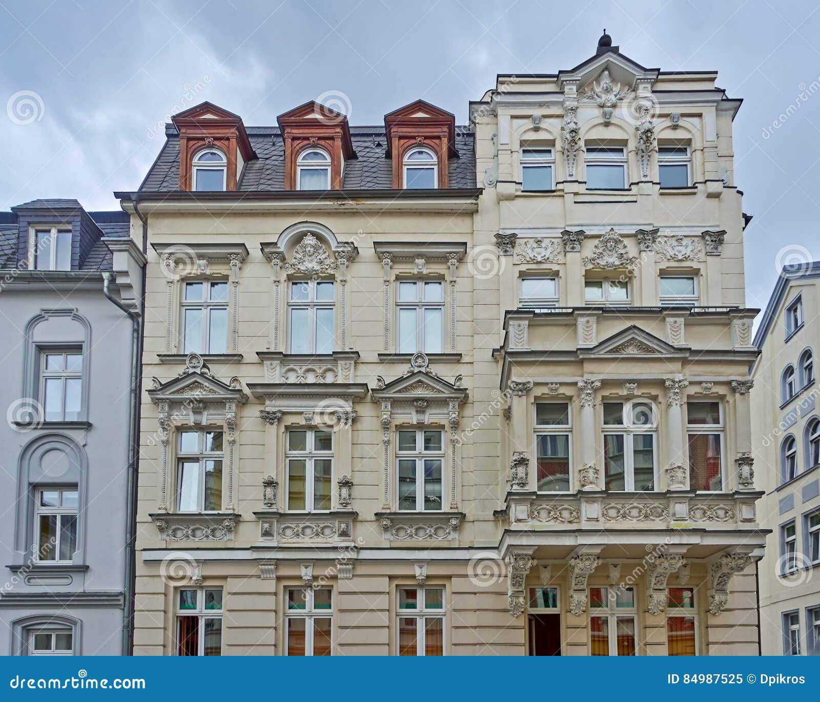 Classic German Building Facade Stock Image - Image of history, exterior ...