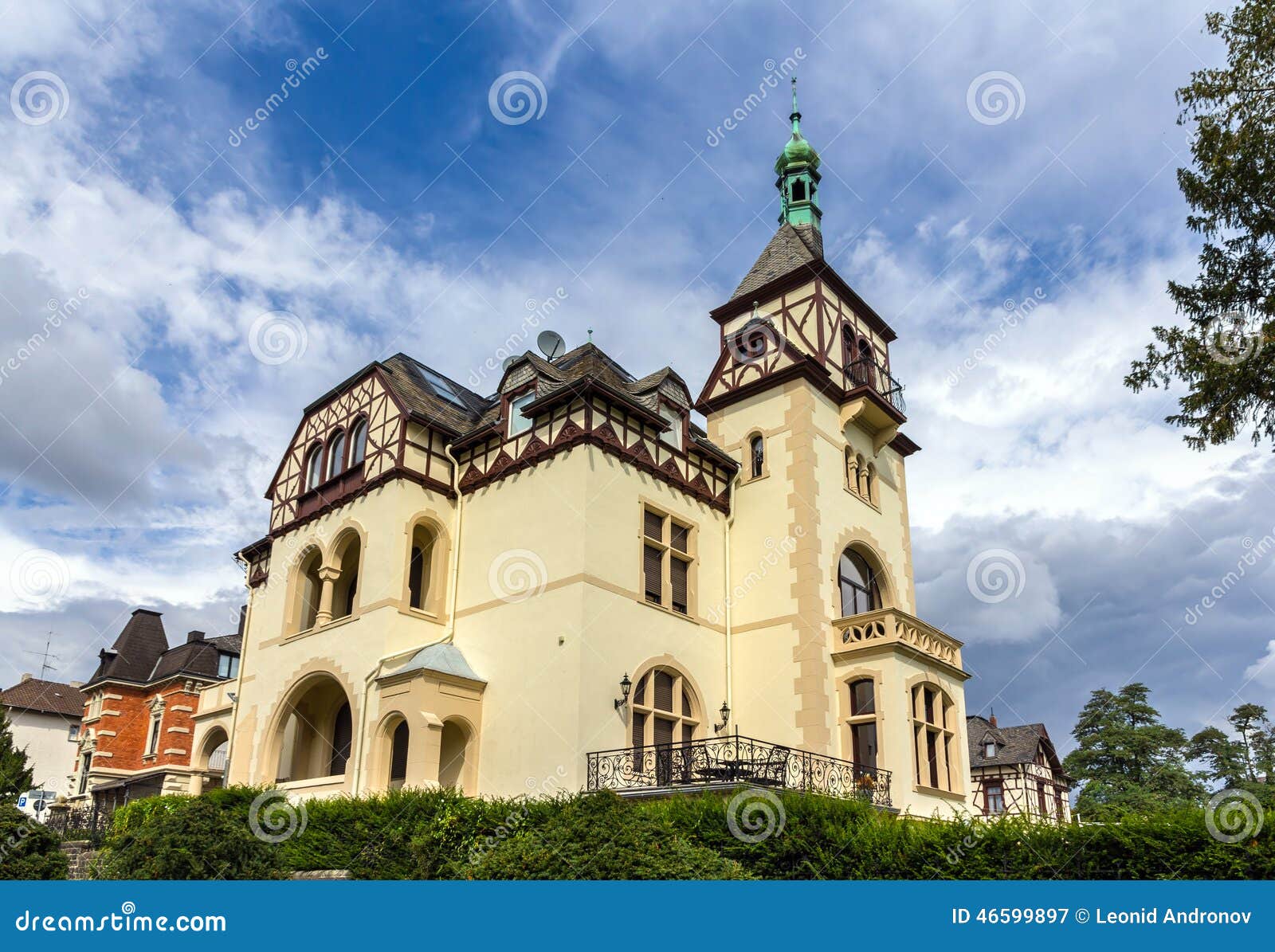 Classic German House in Koblenz Stock Image - Image of castle, artwork ...
