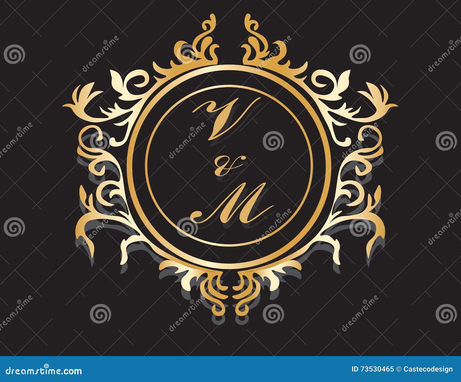 Classic Golden Royal frame stock vector. Illustration of decorative ...