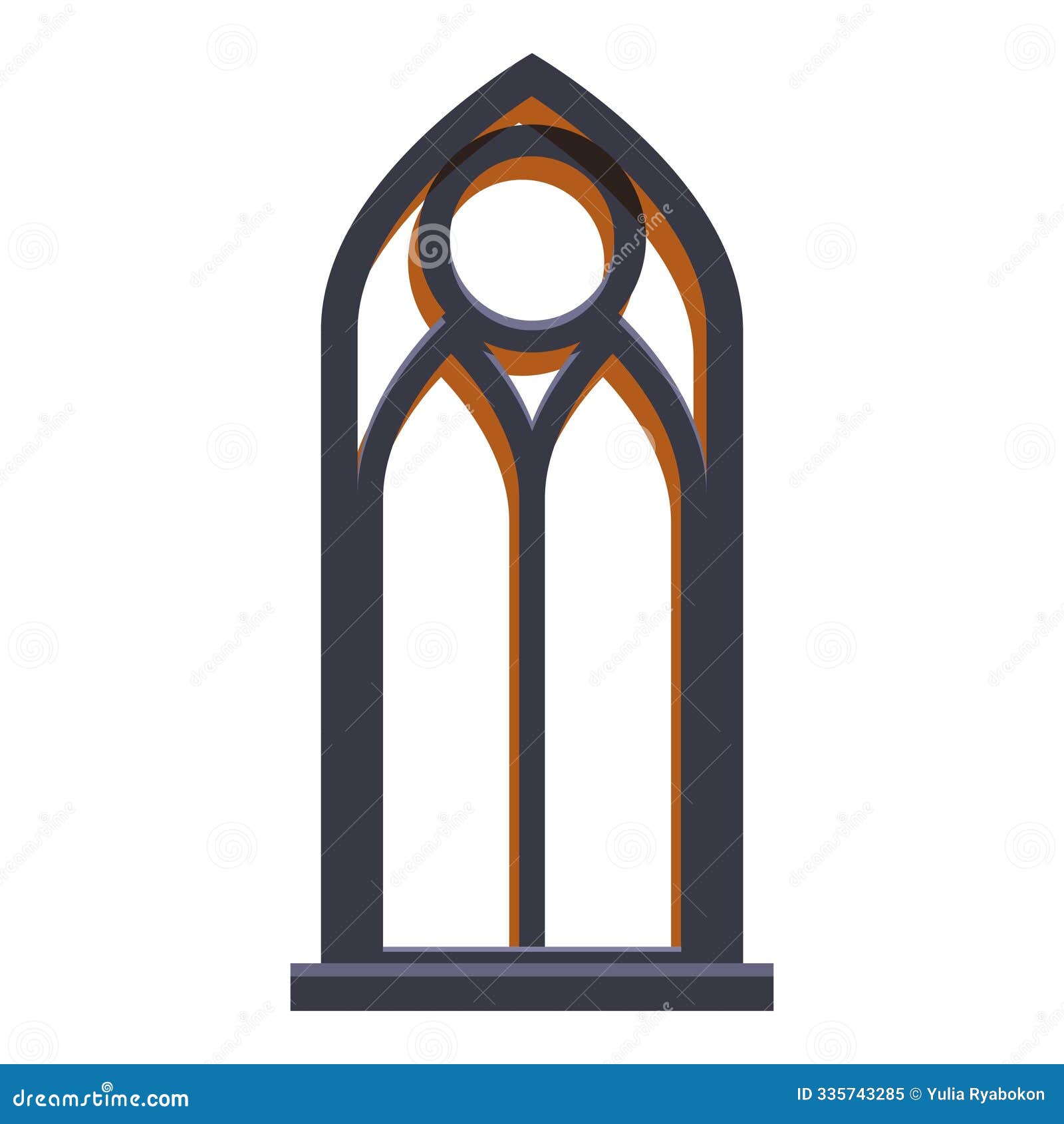 Gothic Arch Window with Stone Frame Showing Architectural Element Stock ...