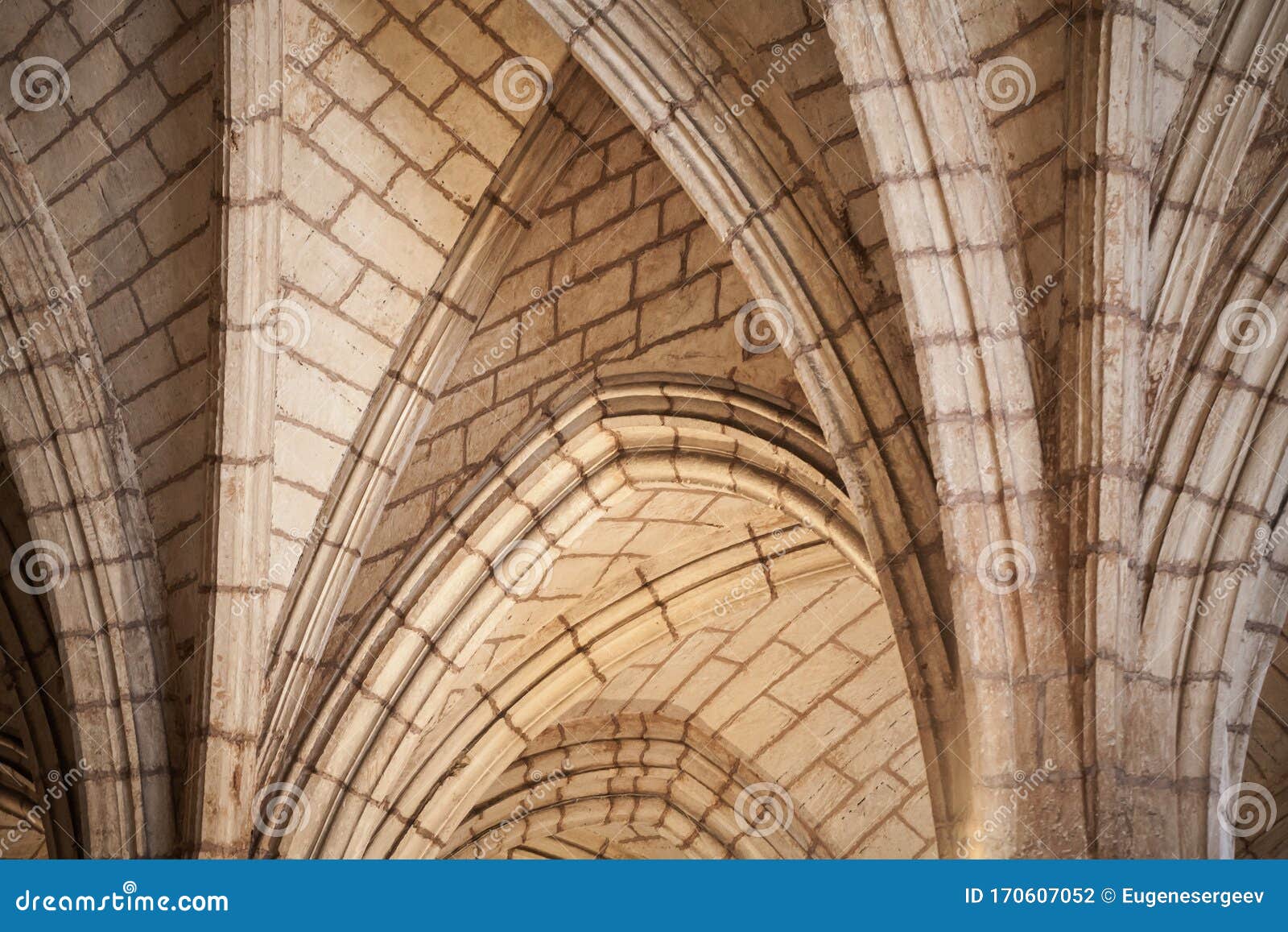 Classic Gothic Arched Vault Structure Stock Photo - Image of dome ...
