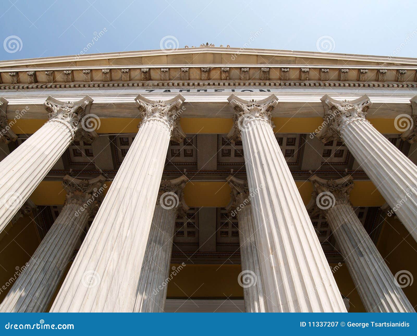 Classic greek columns stock image. Image of portico, detail - 11337207