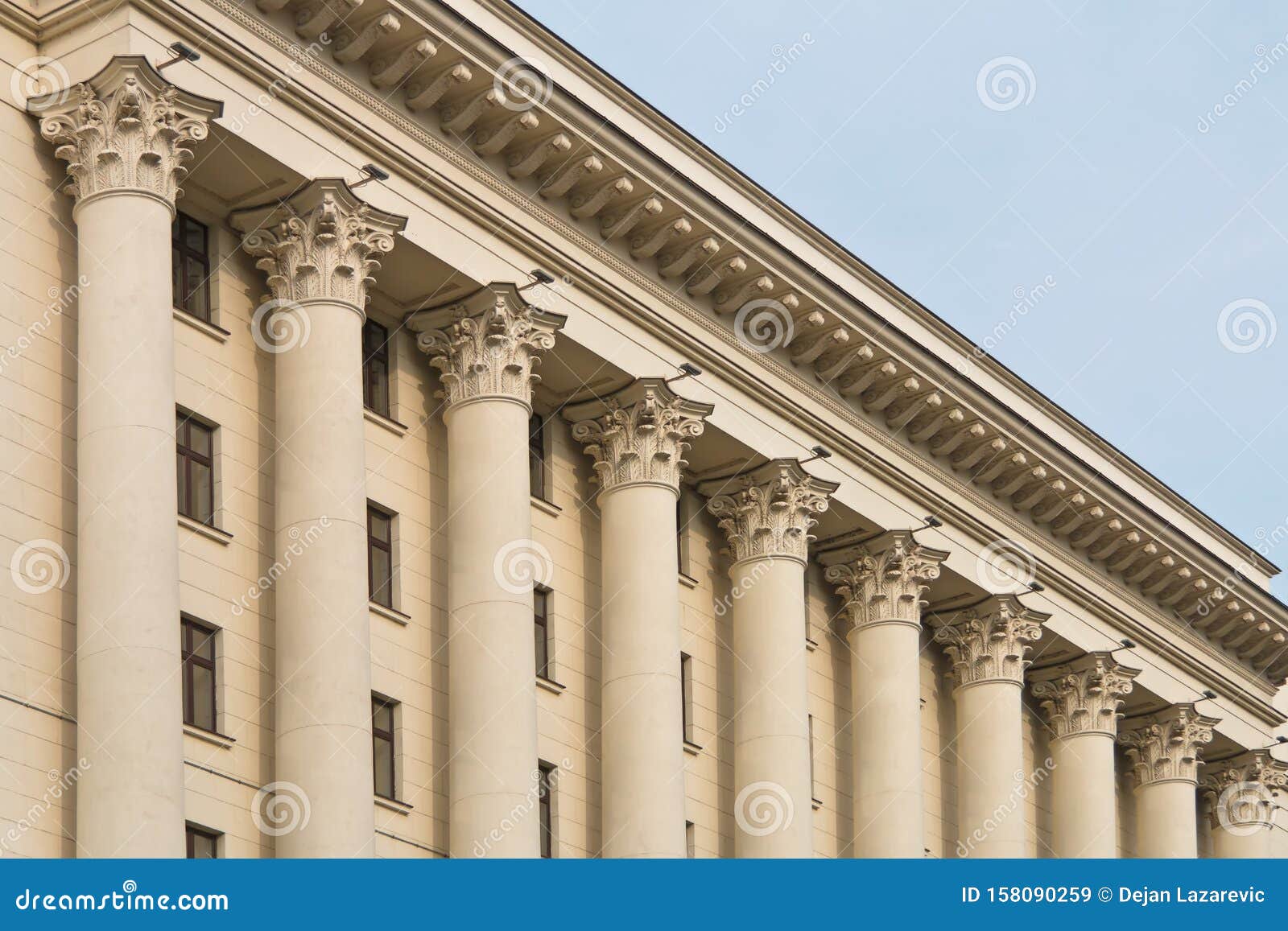 Columns stock image. Image of greece, academia, column - 158090259