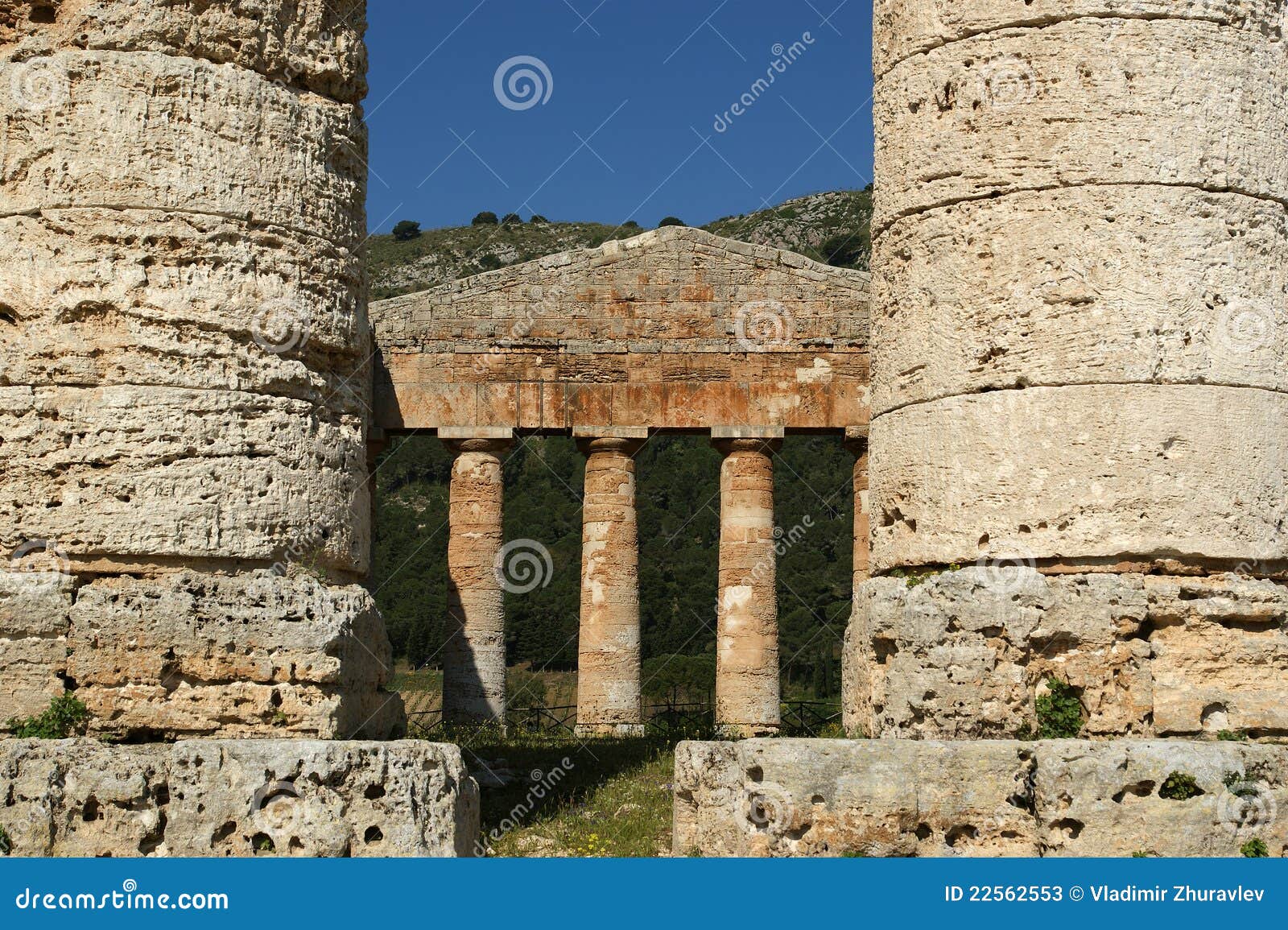 Classic Greek (Doric) Temple Stock Image - Image of italy ...