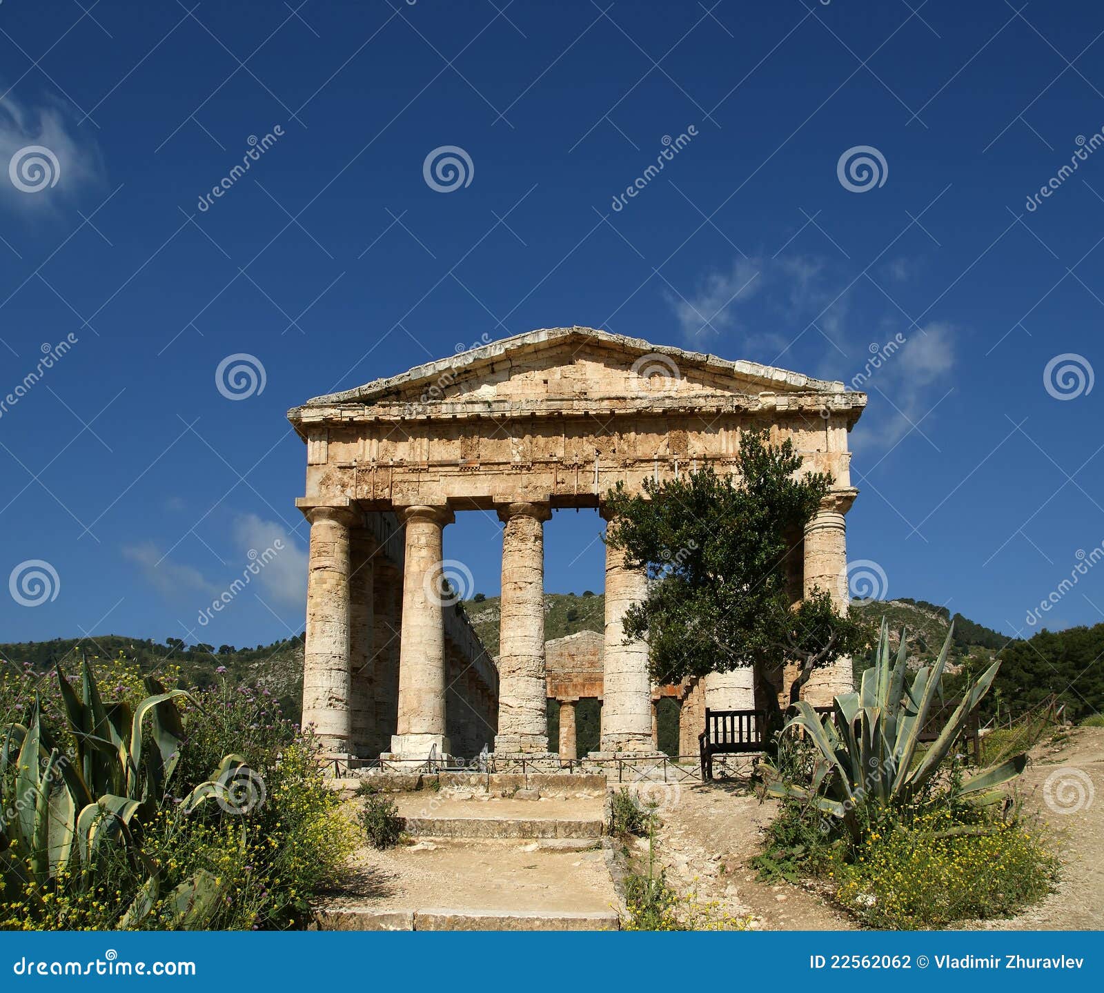 Classic Greek (Doric) Temple at Segesta Stock Photo - Image of ...