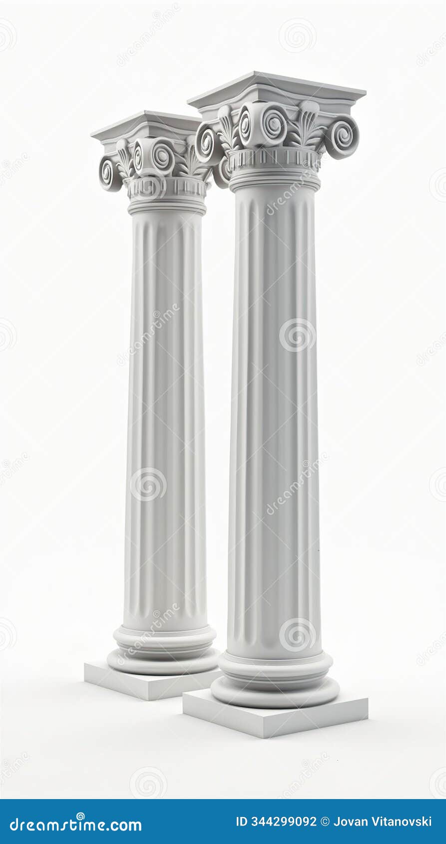 Greek Ionic Column. Ancient Pillars Cartoon Vector | CartoonDealer.com ...