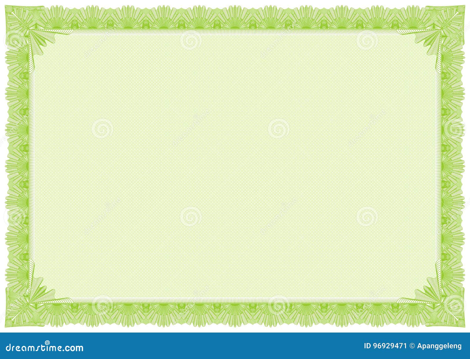 Classic Green Border Editable Colour Vector Stock Vector - Illustration ...