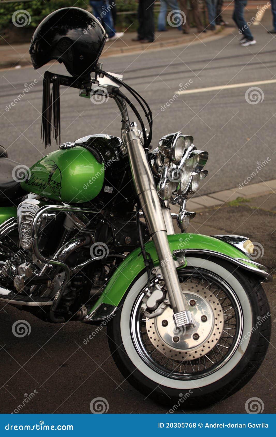 Classic Green Harley editorial stock photo. Image of germany - 20305768
