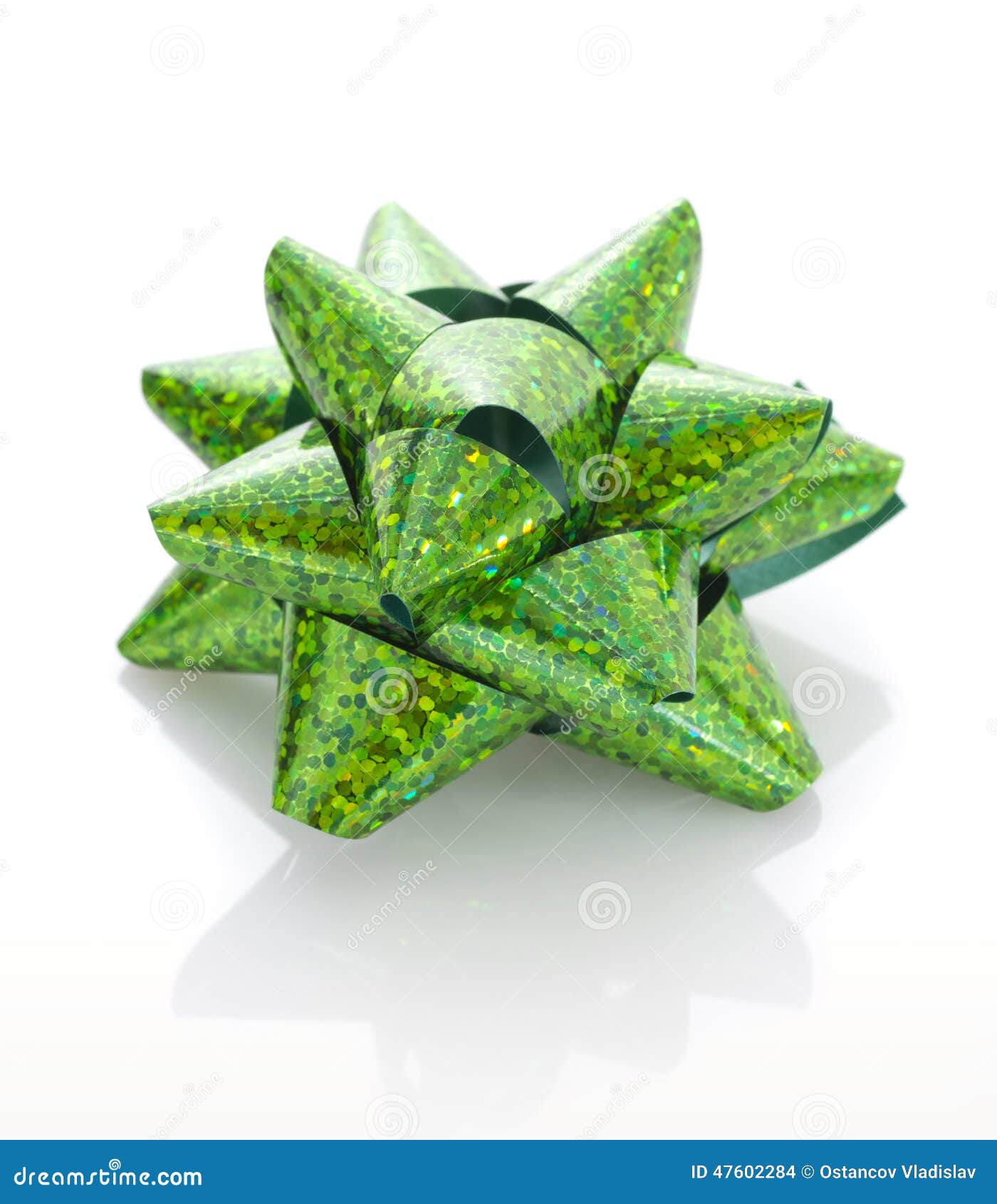 Classic Green Present Bow Isolated Stock Photo - Image of isolated ...