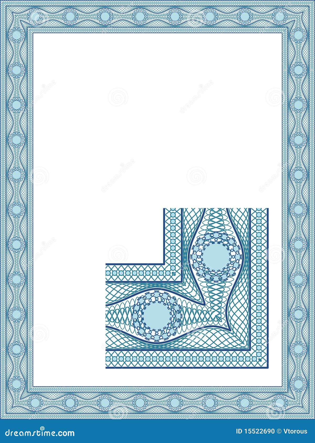Classic guilloche border stock vector. Illustration of graphic - 15522690