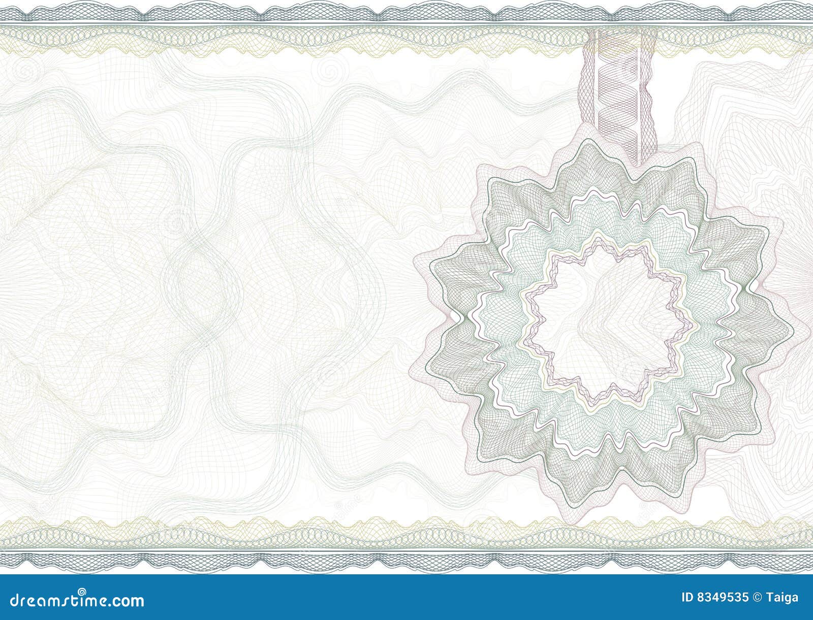 Guilloche Border For Diploma Or Certificate Vector Illustration ...