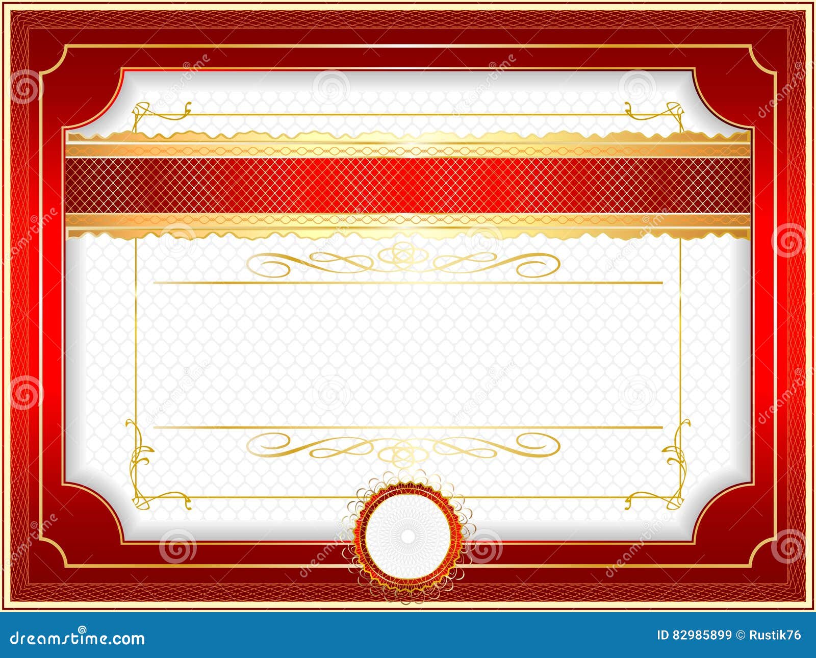 Classic Guilloche Border for Diploma or Certificate Stock Illustration ...