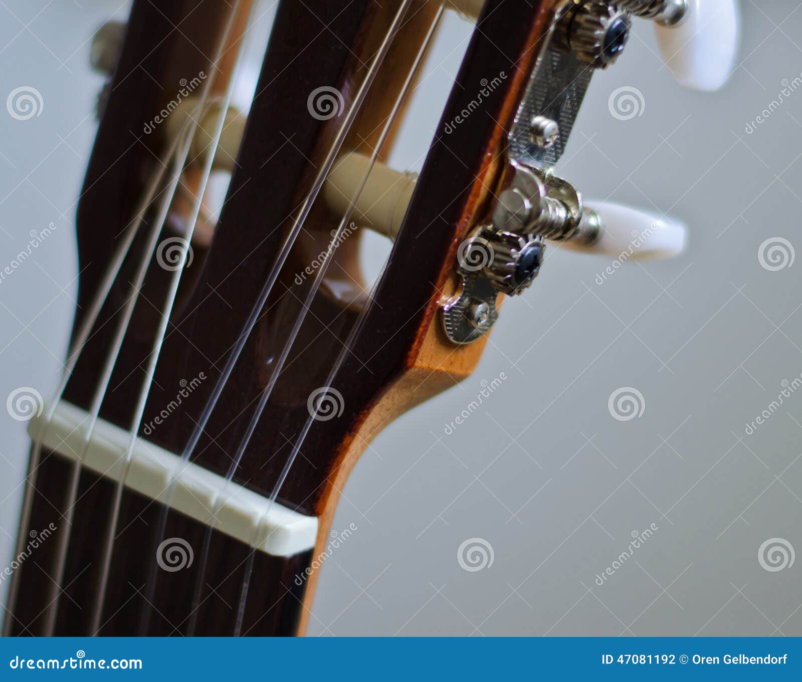 Classic guitar head stock photo. Image of electric, isolated - 47081192