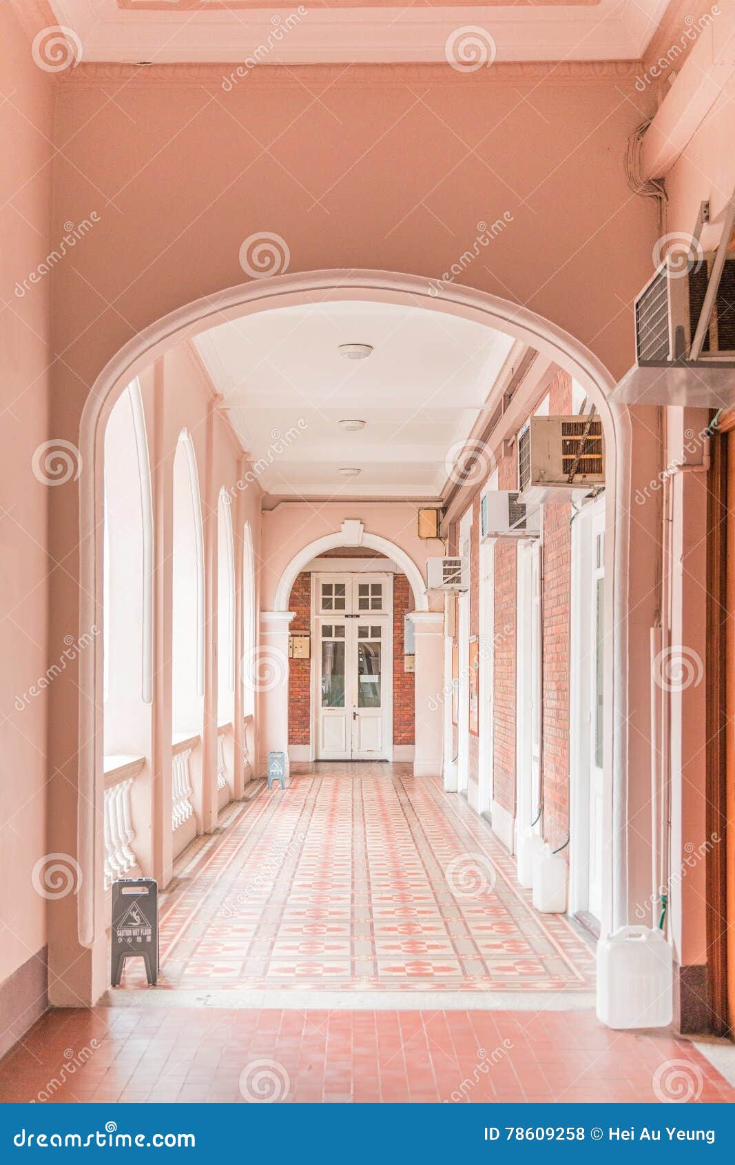 Classic Hallway of an University Stock Photo - Image of office, college ...