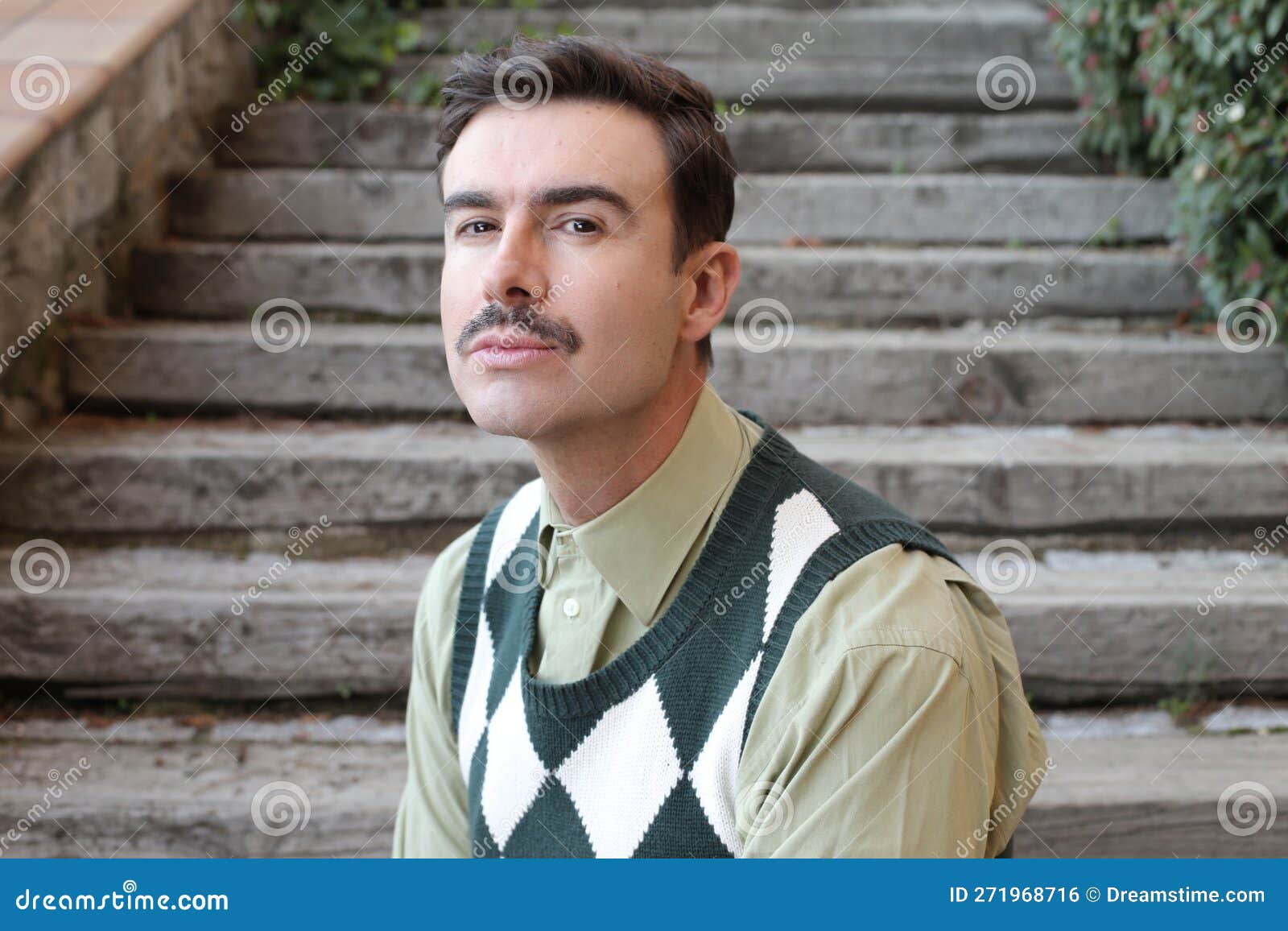 Classic Handsome Man with a Mustache Stock Photo - Image of british ...