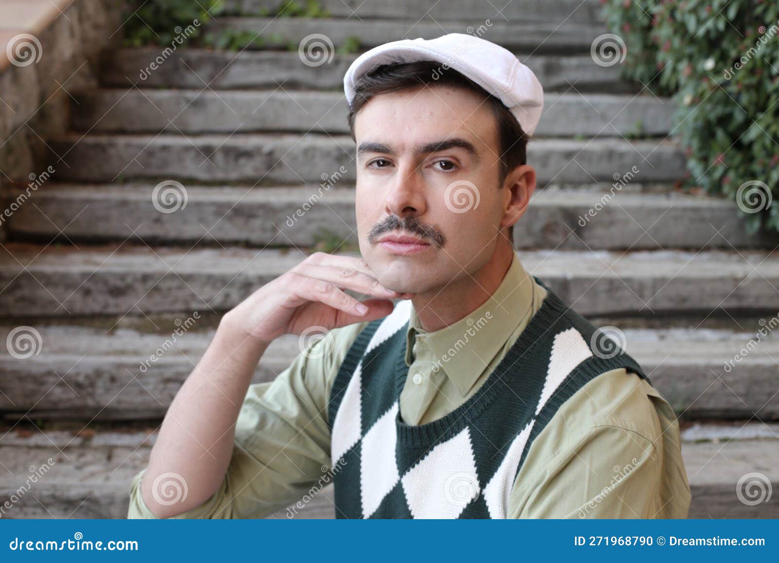 Classic Handsome Man with a Mustache Stock Photo - Image of 1980s ...