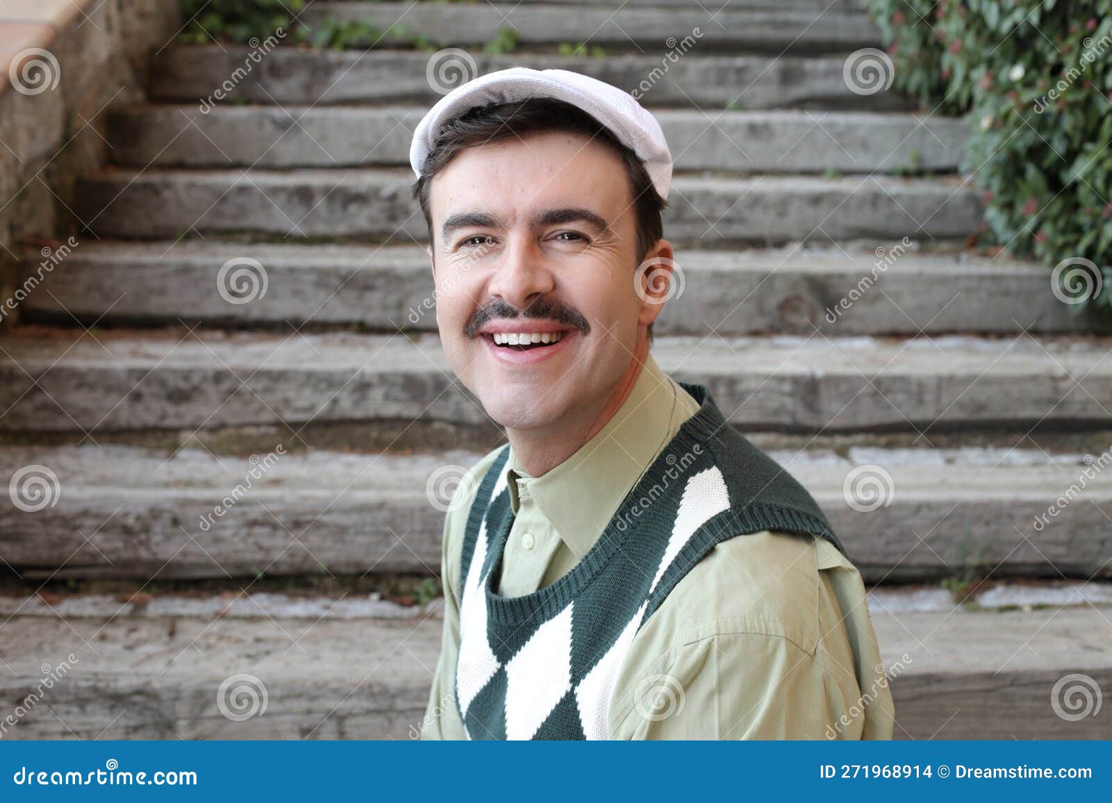 Classic Handsome Man with a Mustache Stock Photo - Image of fashion ...