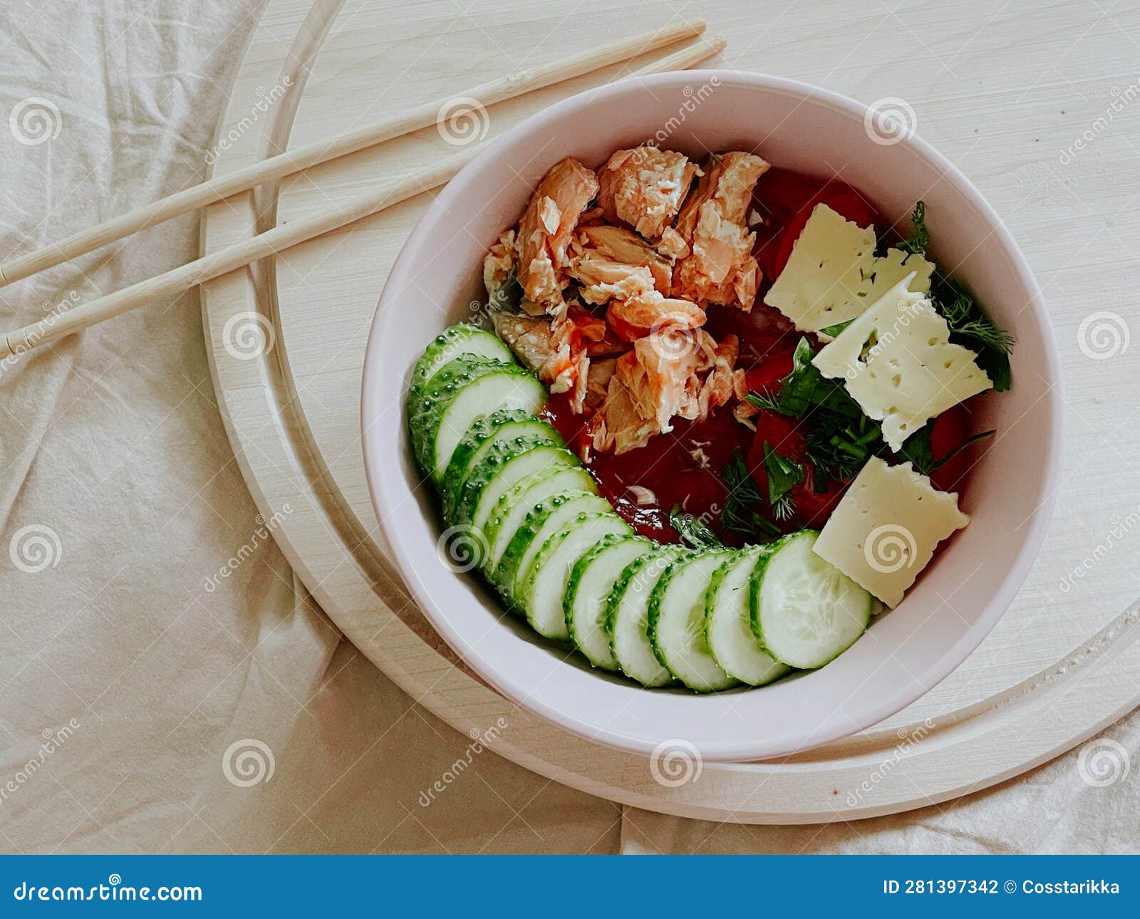 Classic Hawaiian Snack - Poke Stock Photo - Image of diet, natural ...