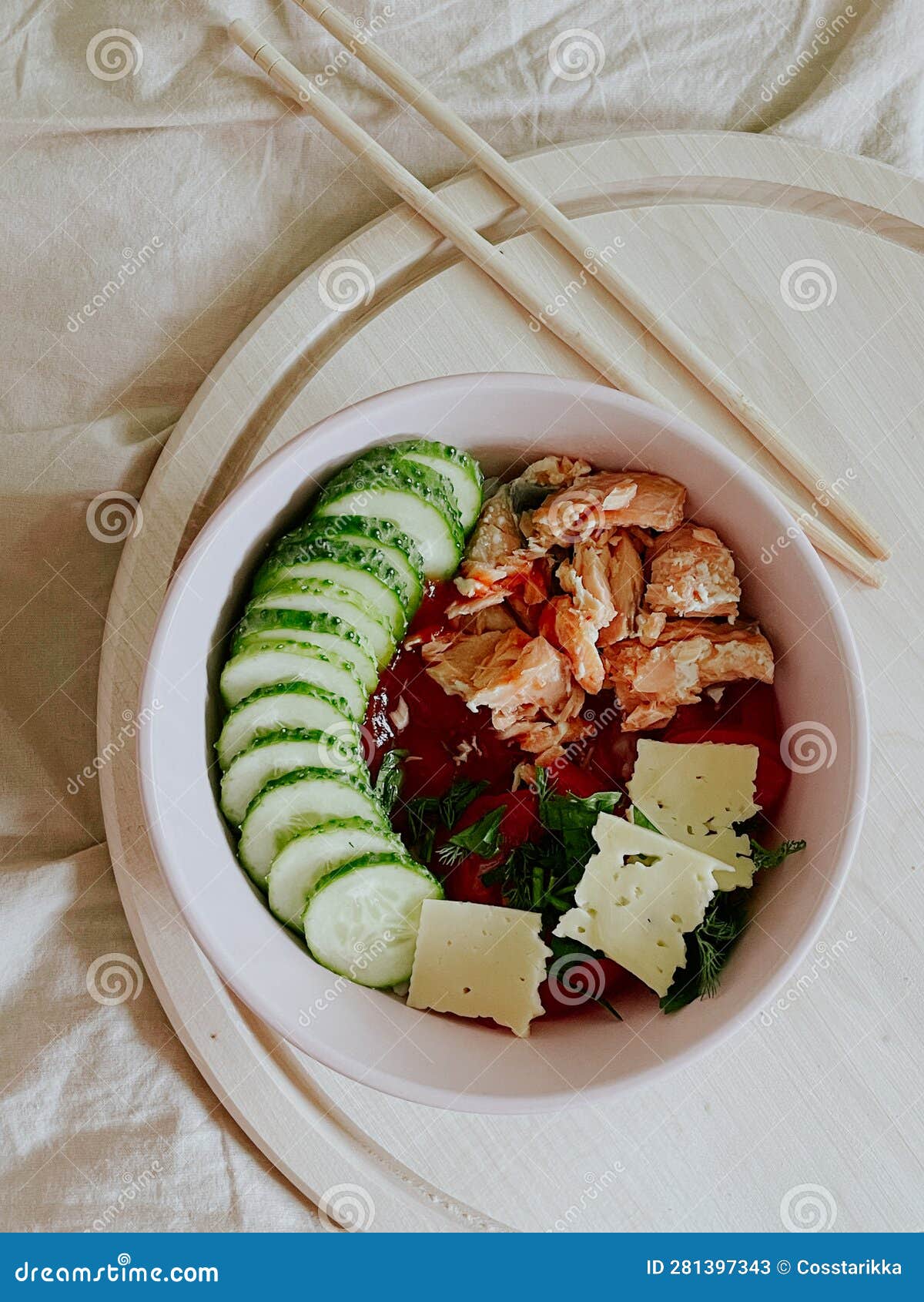 Classic Hawaiian Snack - Poke Stock Image - Image of cucumber ...