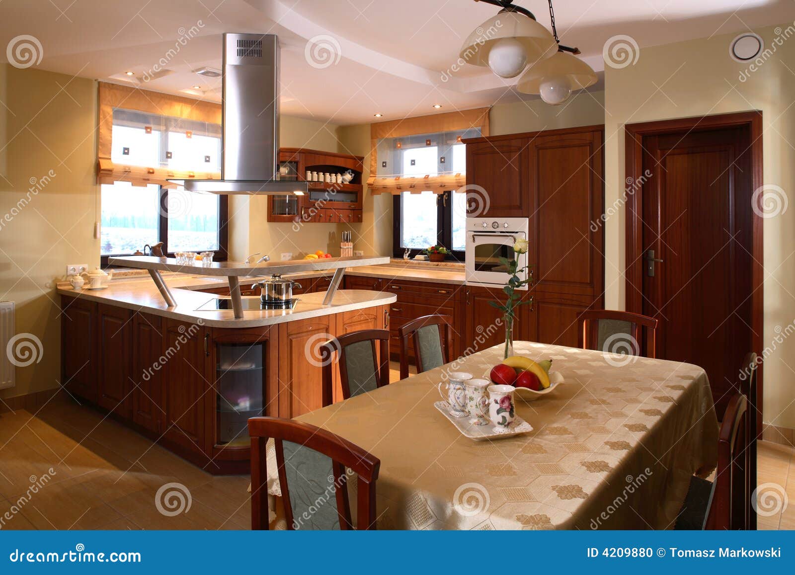 Classic Home Kitchen stock photo. Image of interior, oven - 4209880