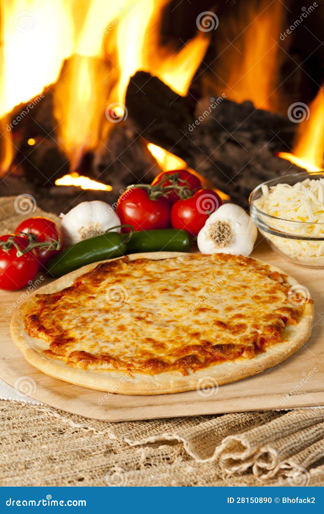 Classic Homemade Italian Cheese Pizza Stock Photo - Image of american ...