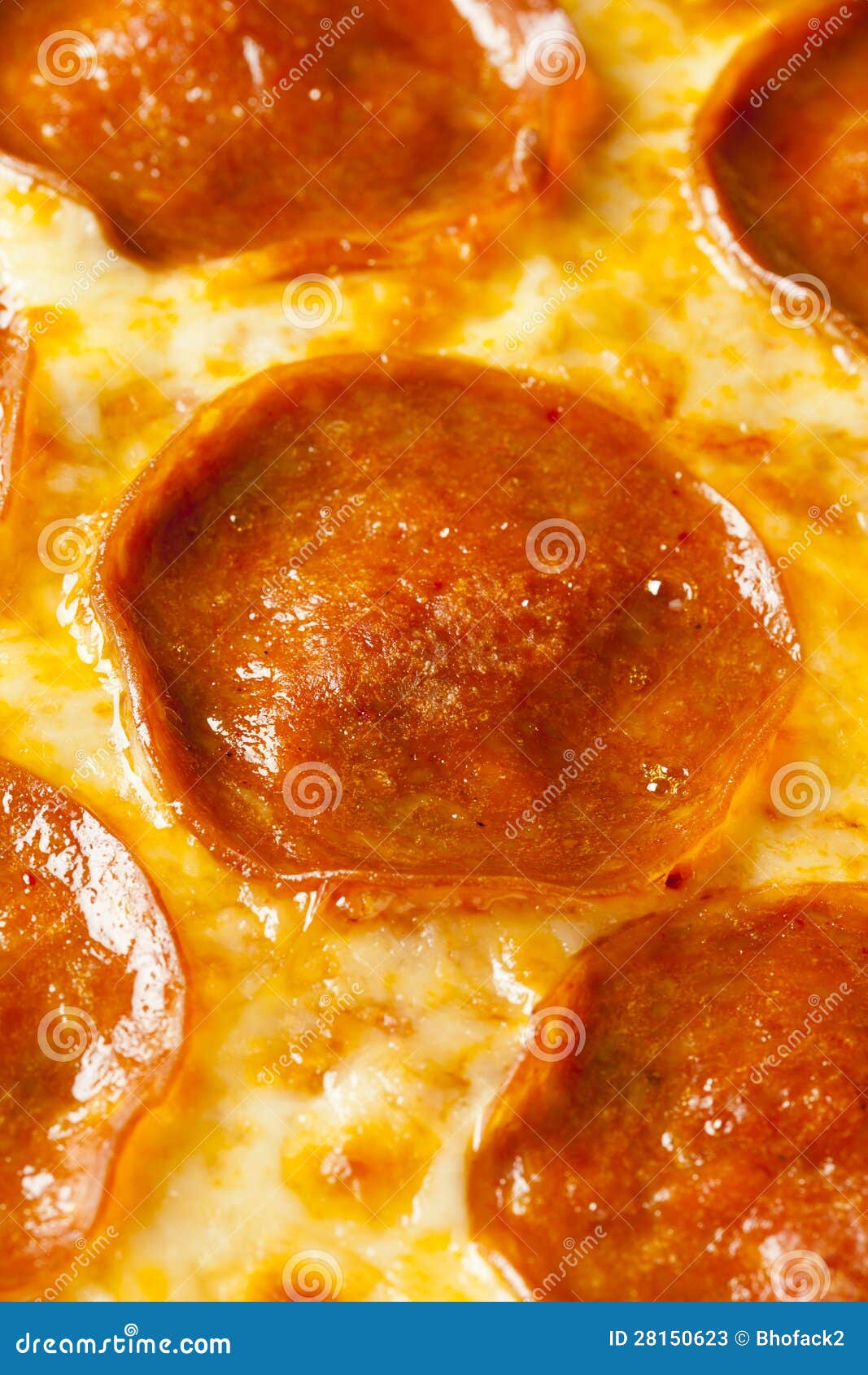 Classic Homemade Italian Pepperoni Pizza Stock Image - Image of oily ...