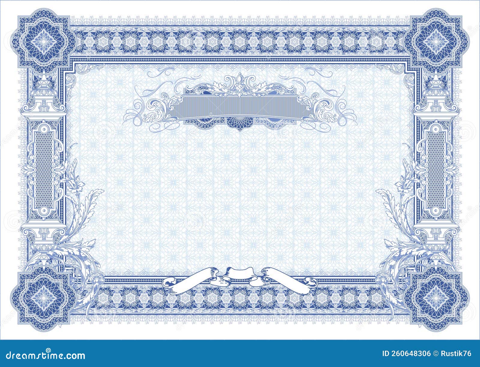 A Classic Horizontal Form for Creating Diplomas, Certificates and Other ...