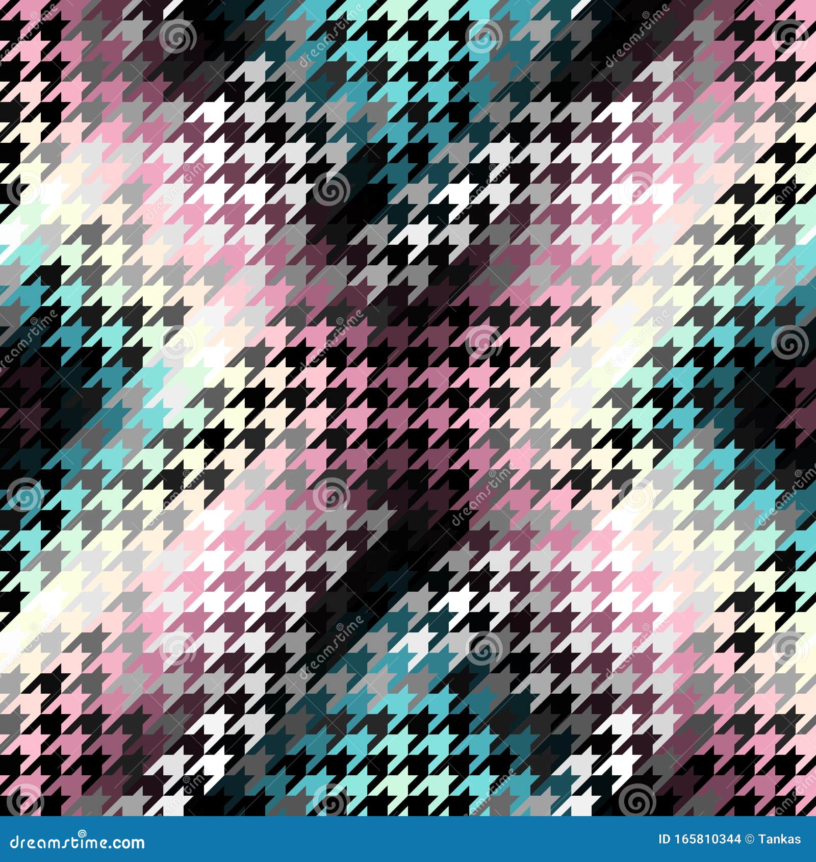 Classic Hounds-tooth Pattern in a Patchwork Collage Style. Stock Vector ...
