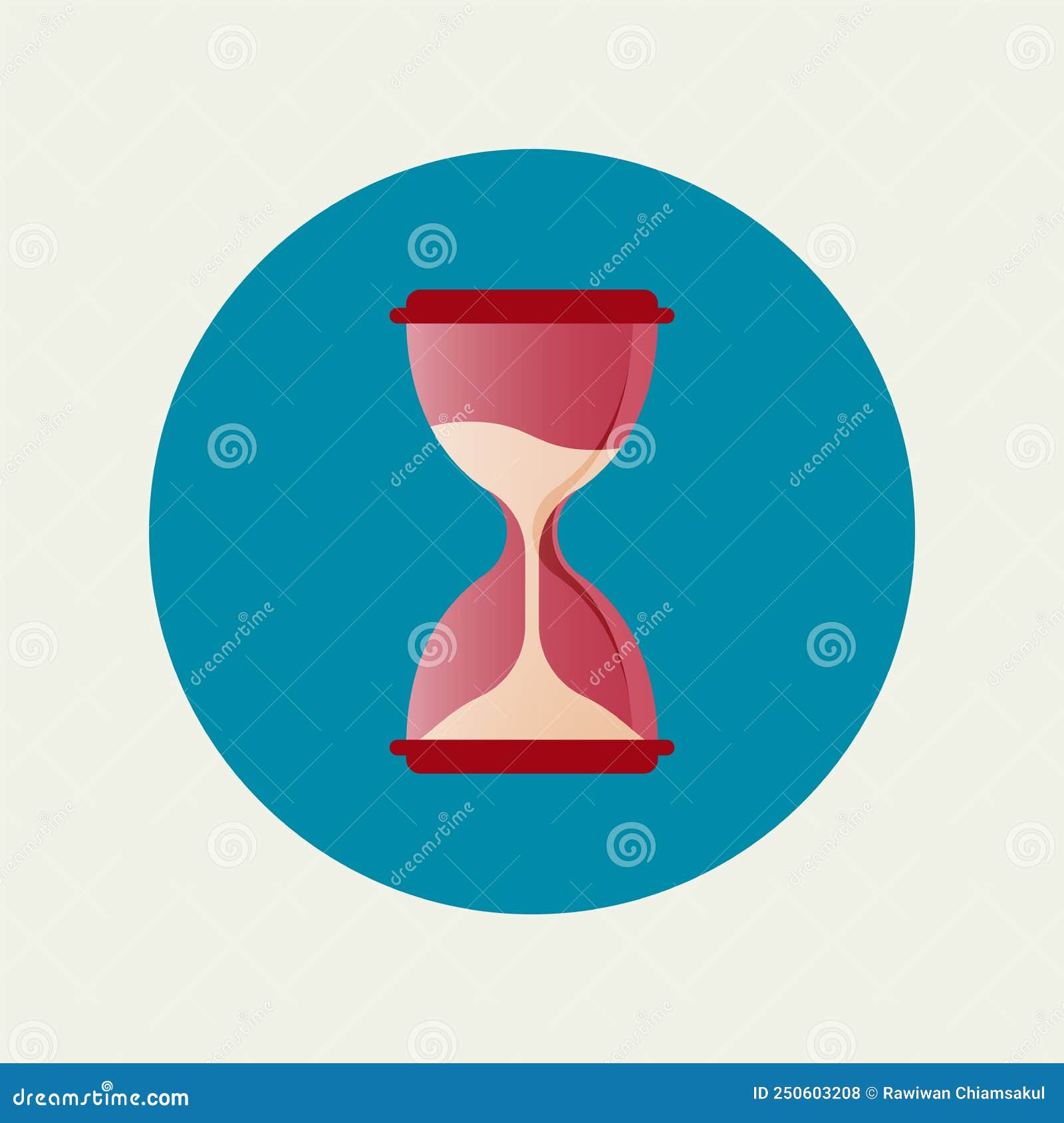 Classic Hourglass Draining stock vector. Illustration of concept ...