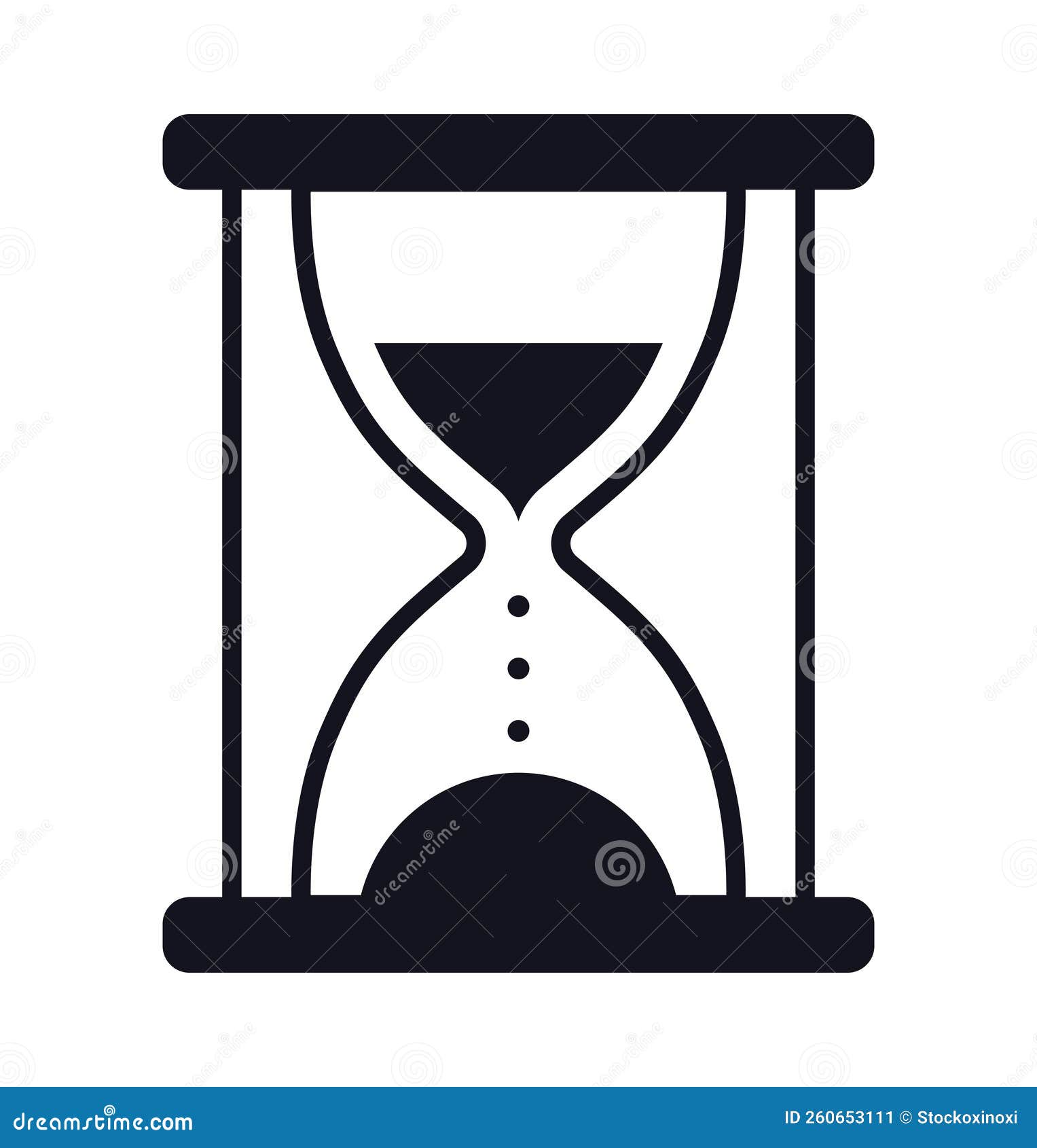 Classic Hourglass Symbol Sandglass Icon Stock Vector - Illustration of ...