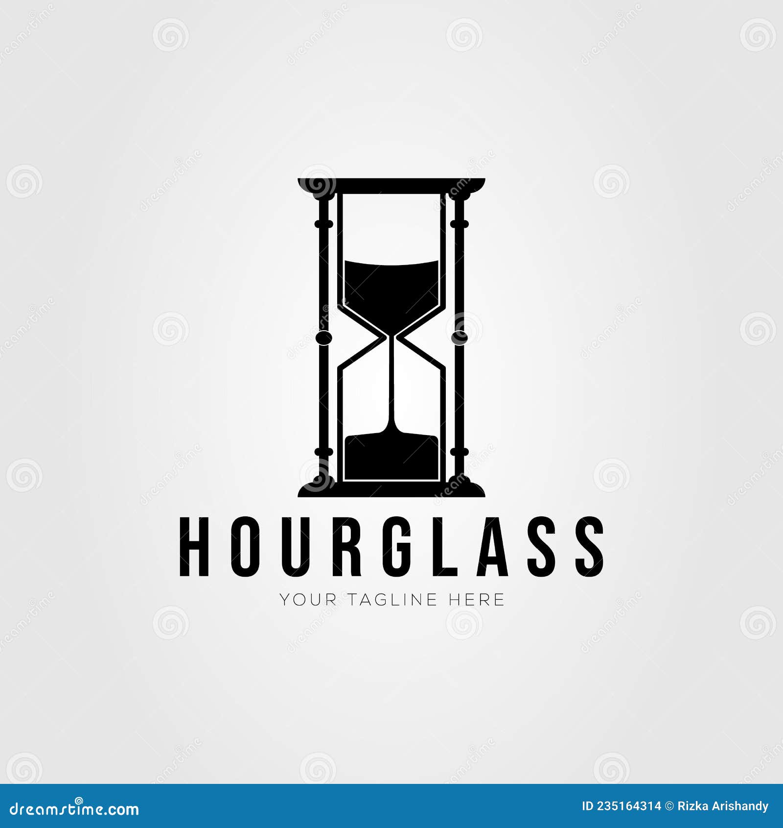Classic Hourglass Timer Hour Logo Vector Illustration Design Stock ...