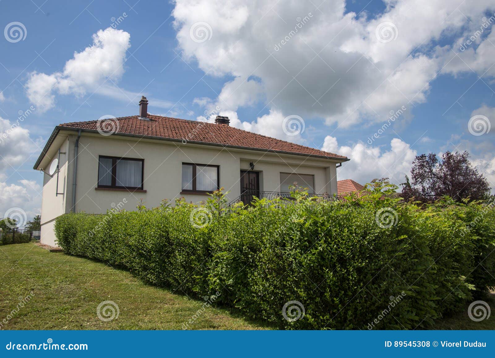 Classic House in the Suburbs Stock Photo - Image of dream, architecture ...