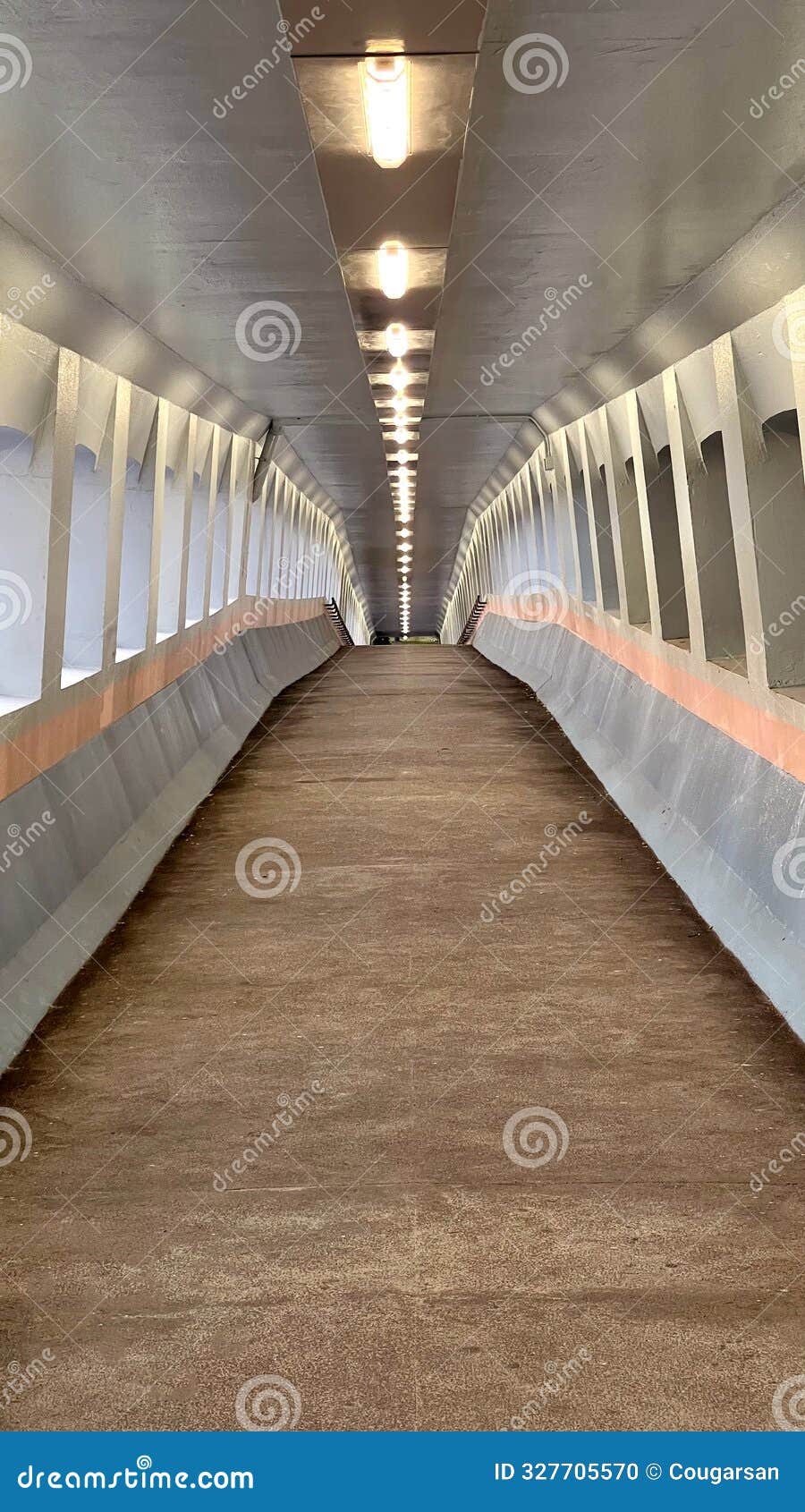 Classic Human Bridge with Light in Perspertive View Angle Stock Photo ...