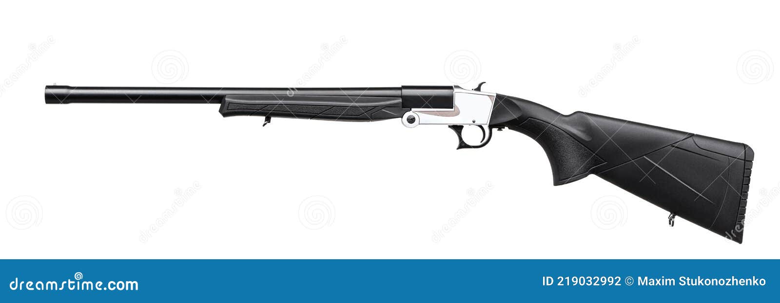 Classic Hunting Rifle Isolated on White Background Stock Photo - Image ...