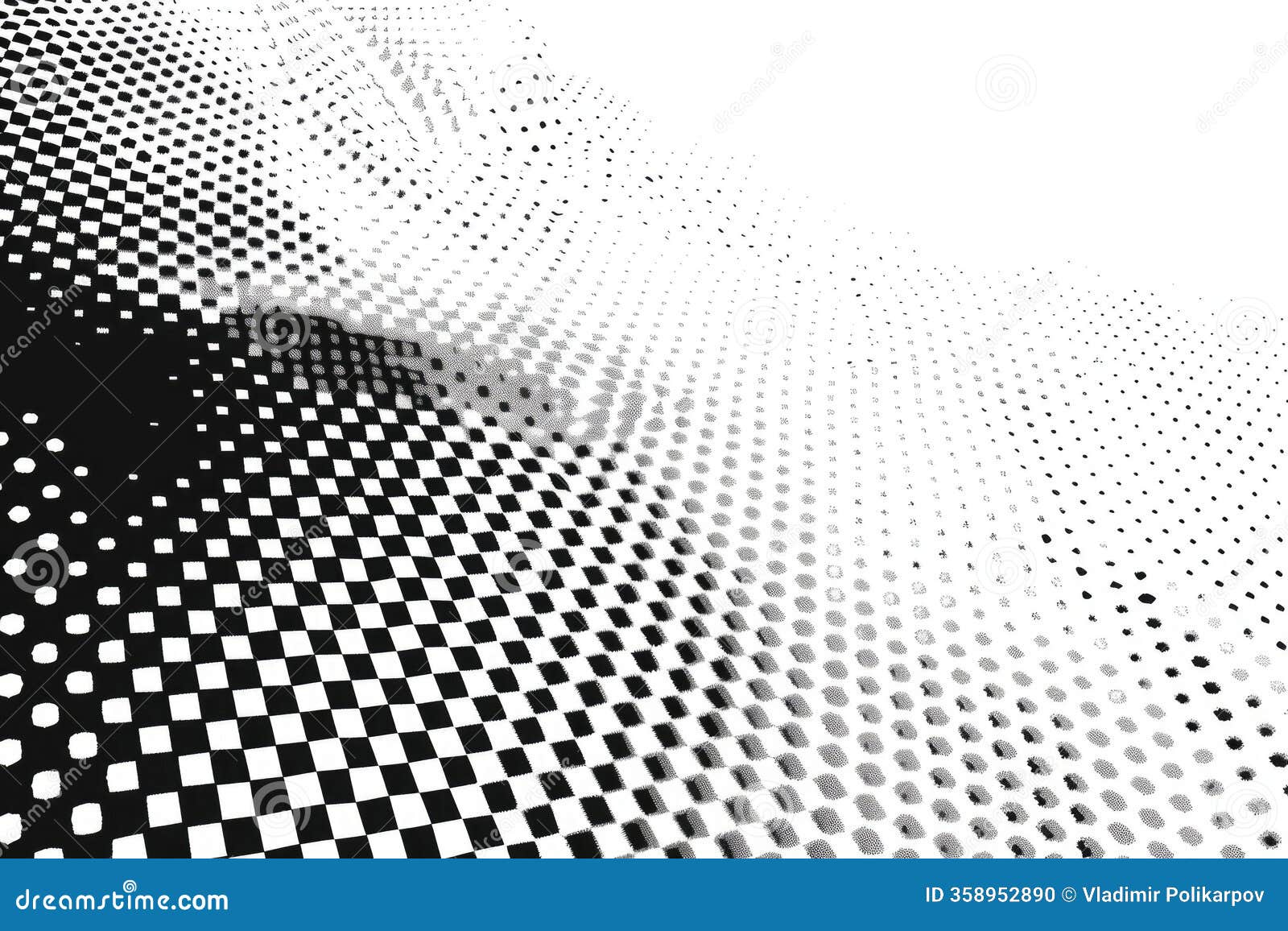 A Classic Illustration of a Halftone Pattern in Black and White Stock ...
