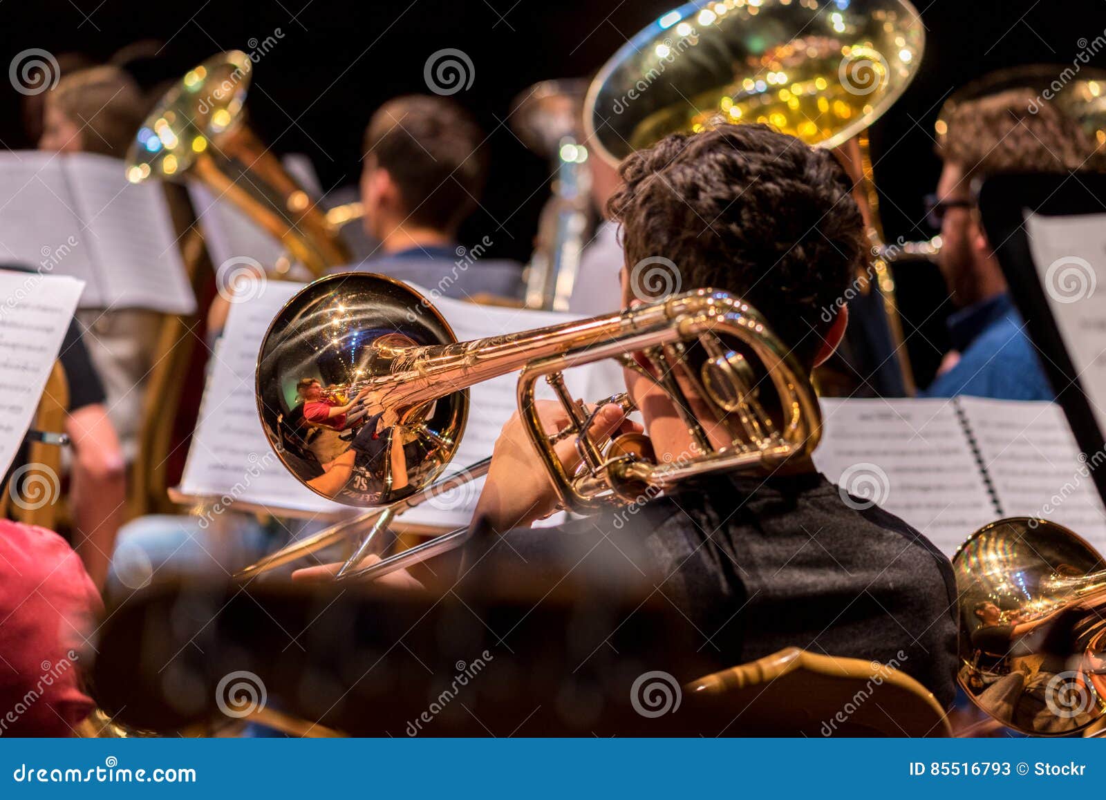 Classic Instrument Trombone Stock Image - Image of flute, metal: 85516793