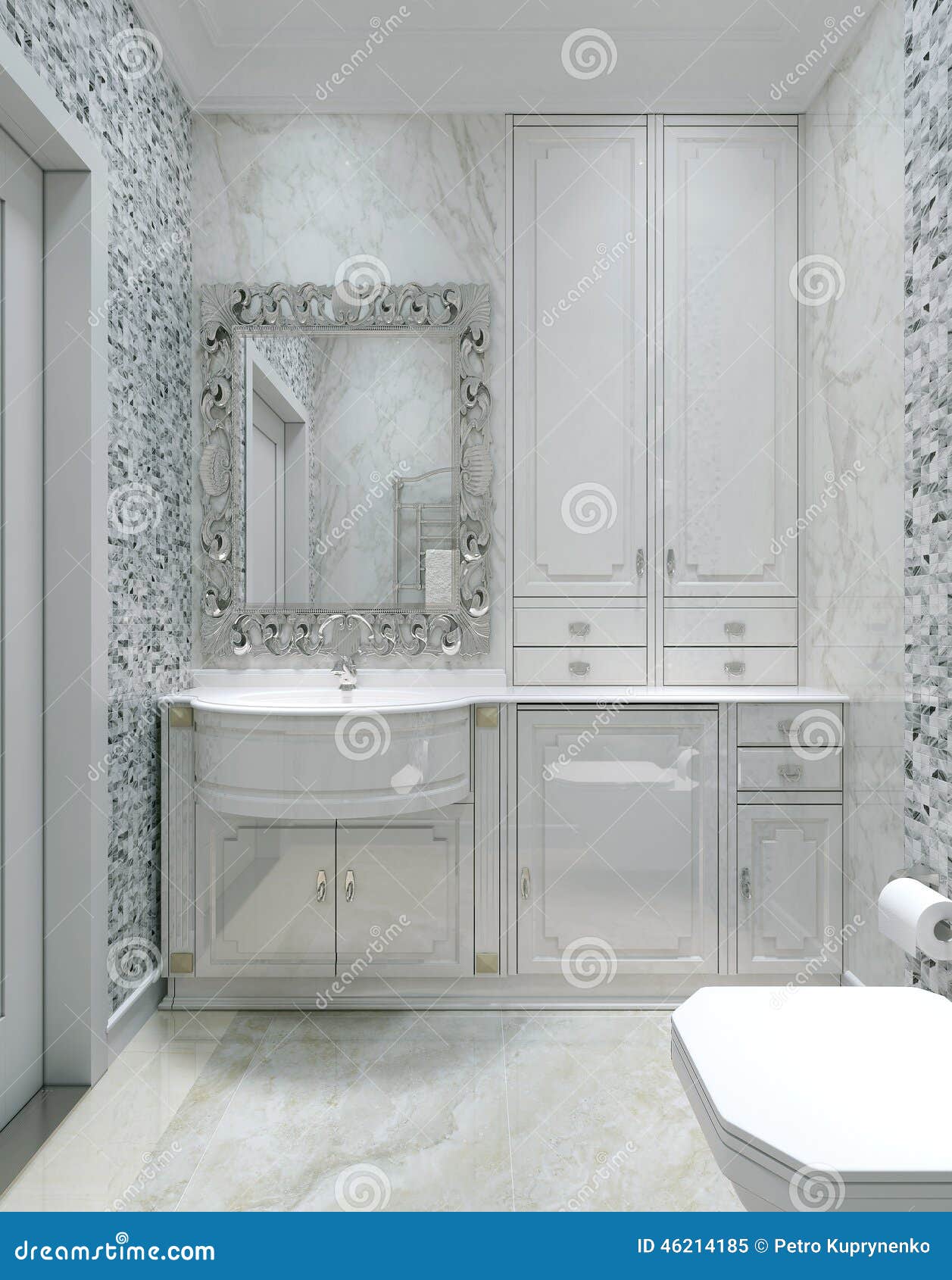Classic interior toilet stock image. Image of bathroom - 46214185