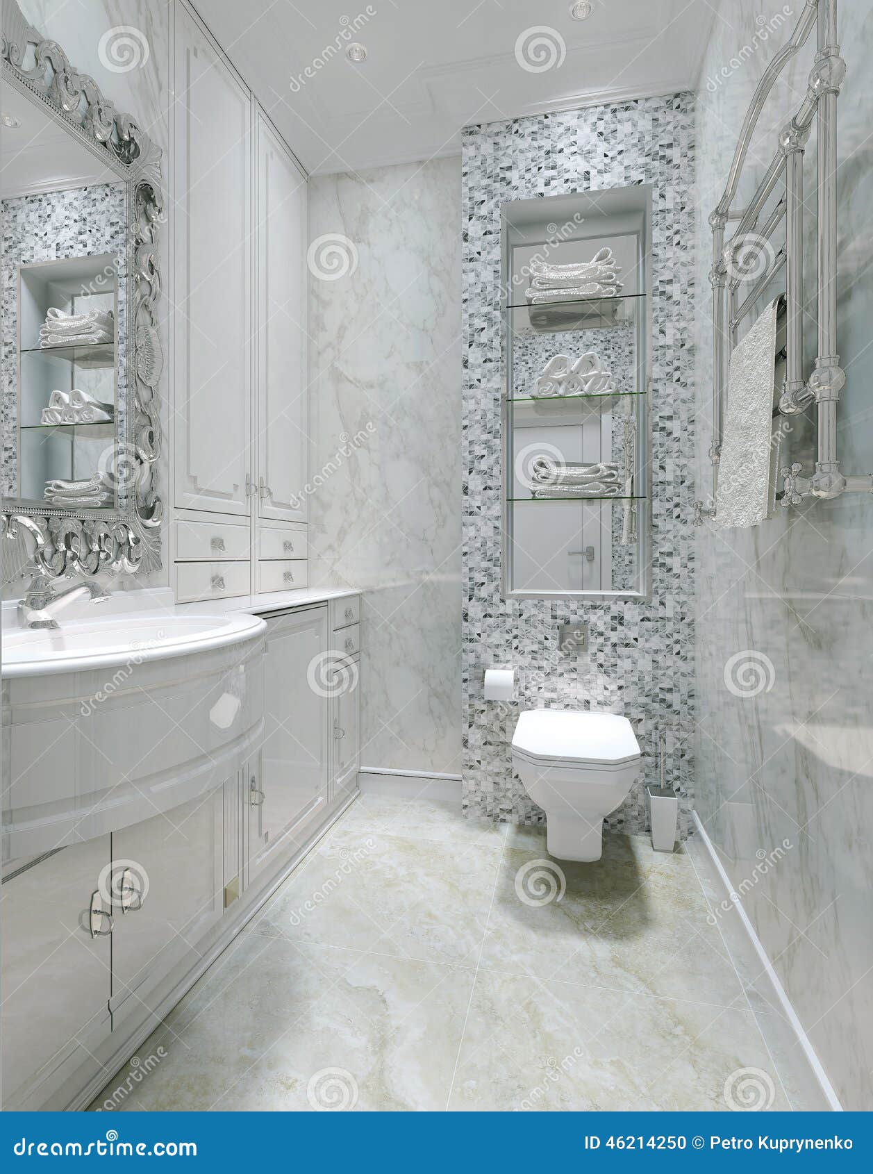 Classic interior toilet stock photo. Image of gorgeous - 46214250