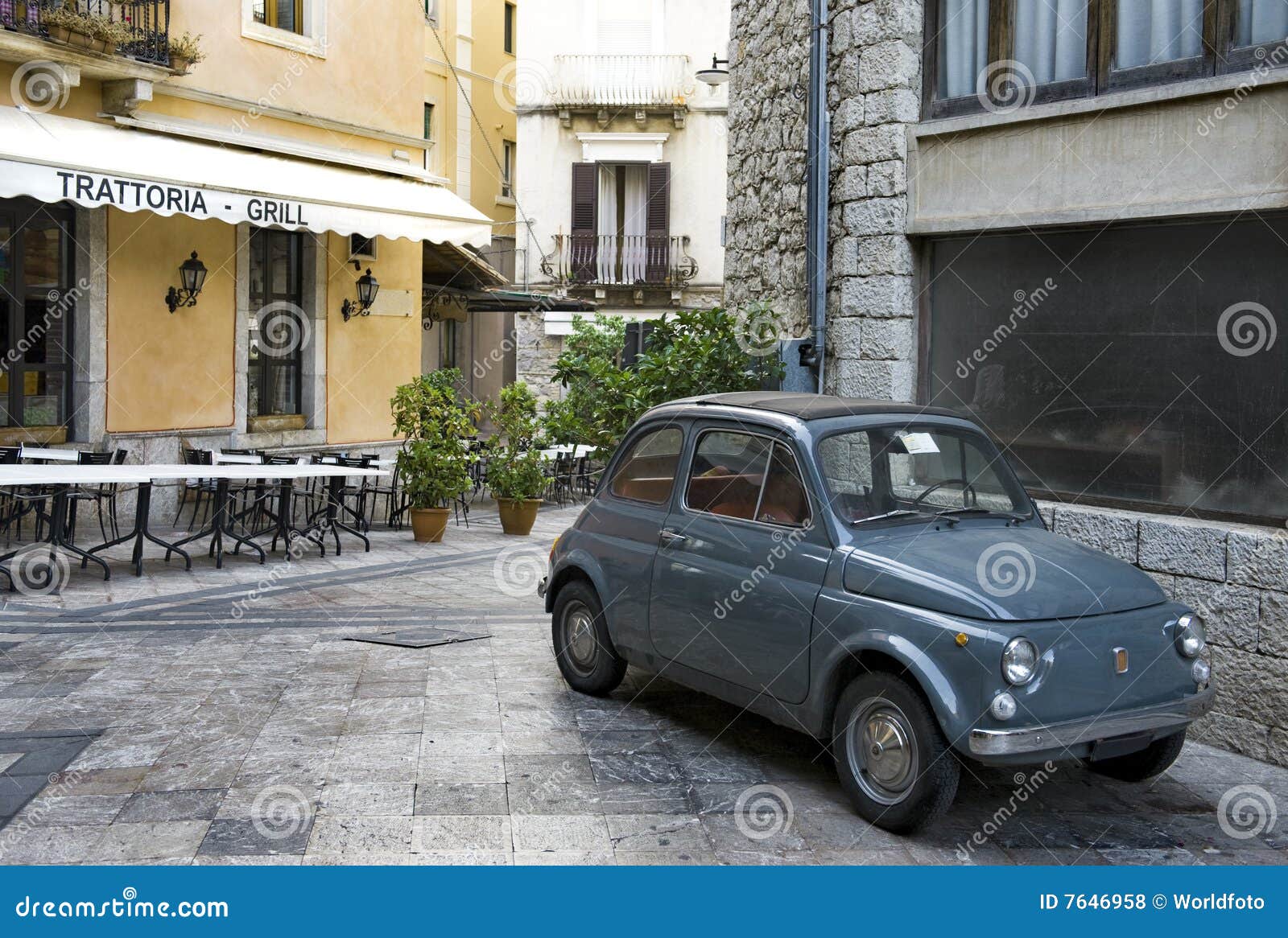 Classic Italian Street Scene Stock Photo - Image of square, trattoria ...