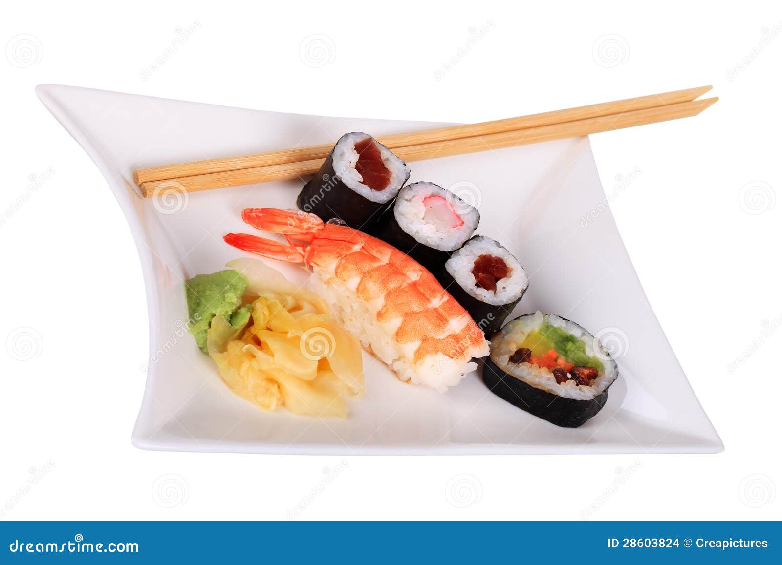 Classic Japanese Sushi stock photo. Image of meal, closeup - 28603824
