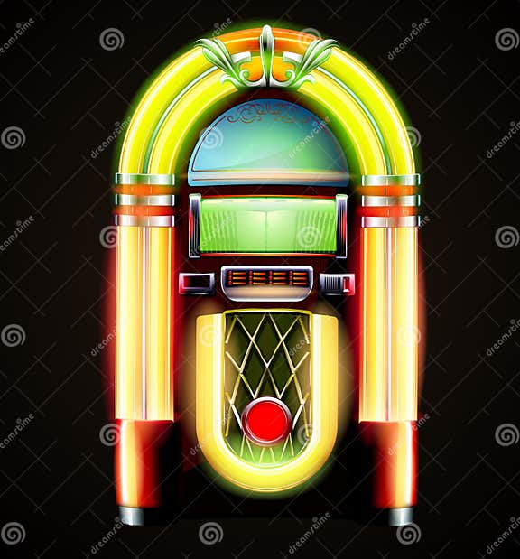 Classic juke box stock vector. Illustration of icon, design - 21634505
