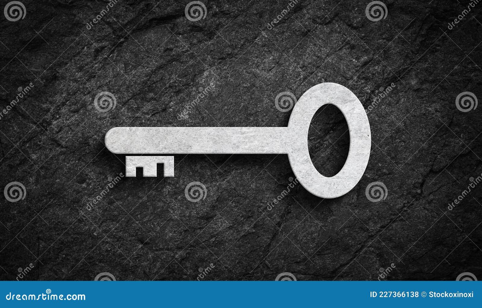 Classic Key Symbol Stone Wall Background Stock Illustration ...