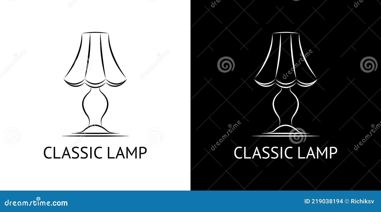 Classic lamp logo stock vector. Illustration of bulb - 219038194