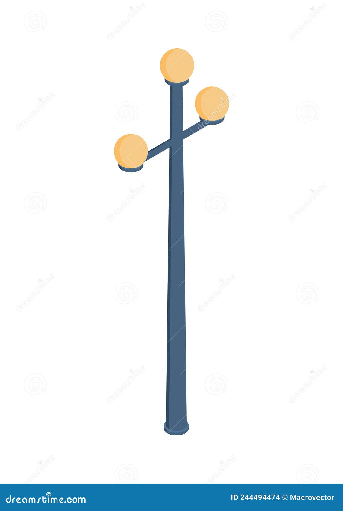 Classic Lamp Post Composition Stock Vector - Illustration of decorative ...