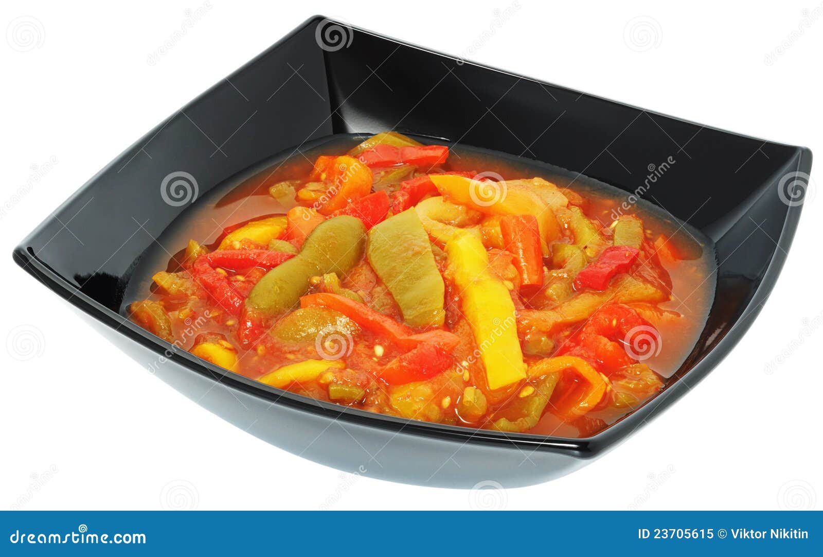 Classic lecho ( Lecso ) stock image. Image of food, black - 23705615