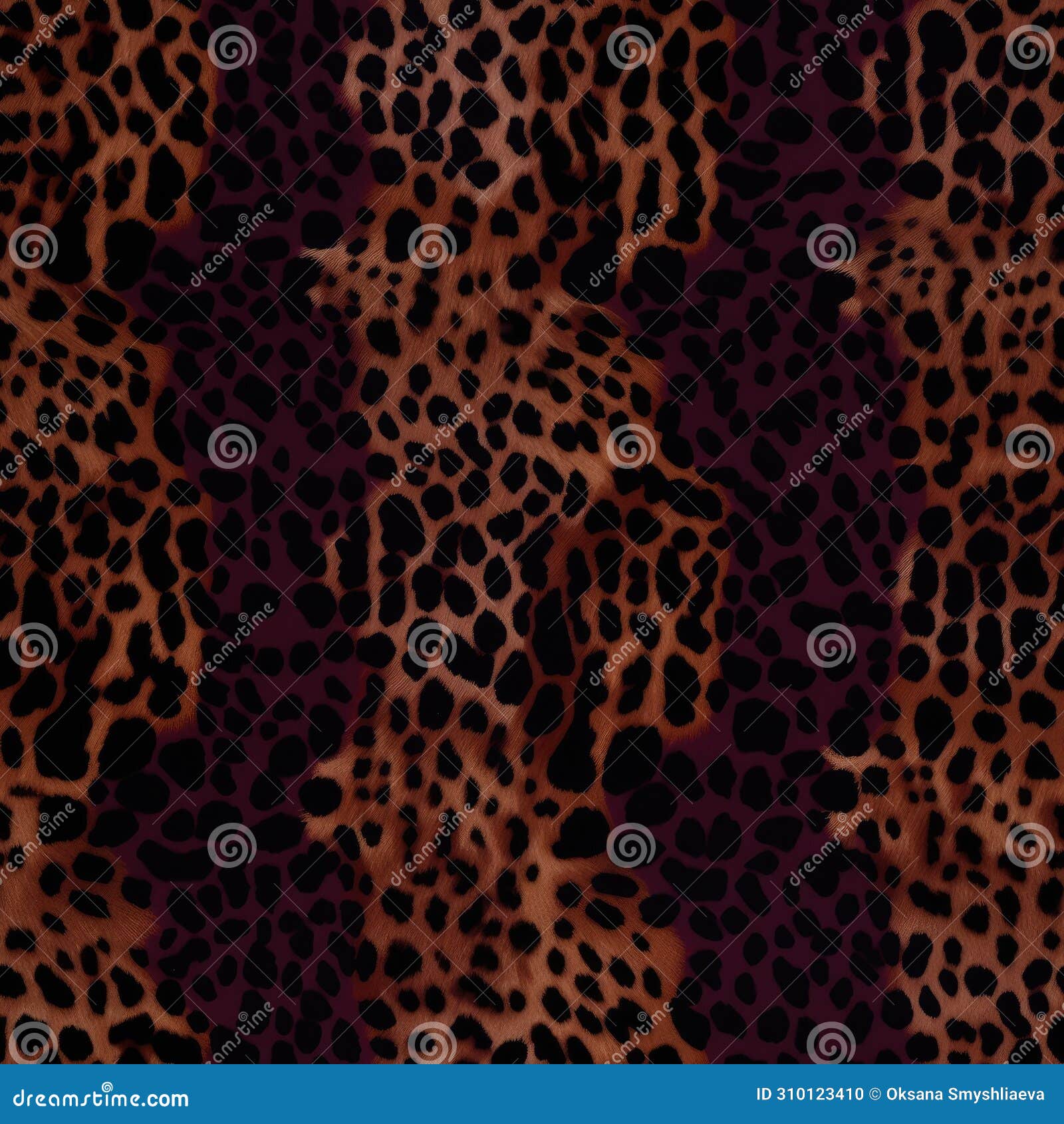 Classic Leopard Print on Dark Base. Traditional Leopard Print with Deep ...